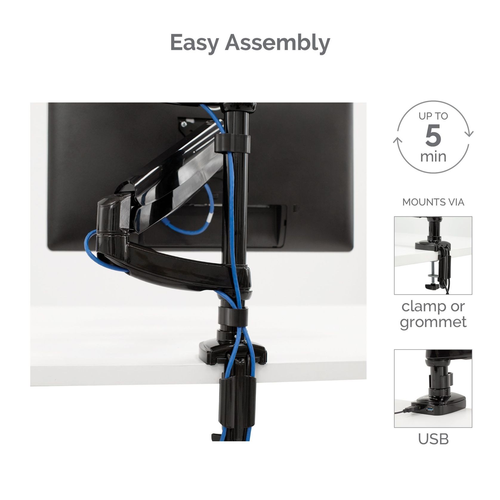 Platinum Series Dual Stacking Monitor Arm | ArchiPro AU