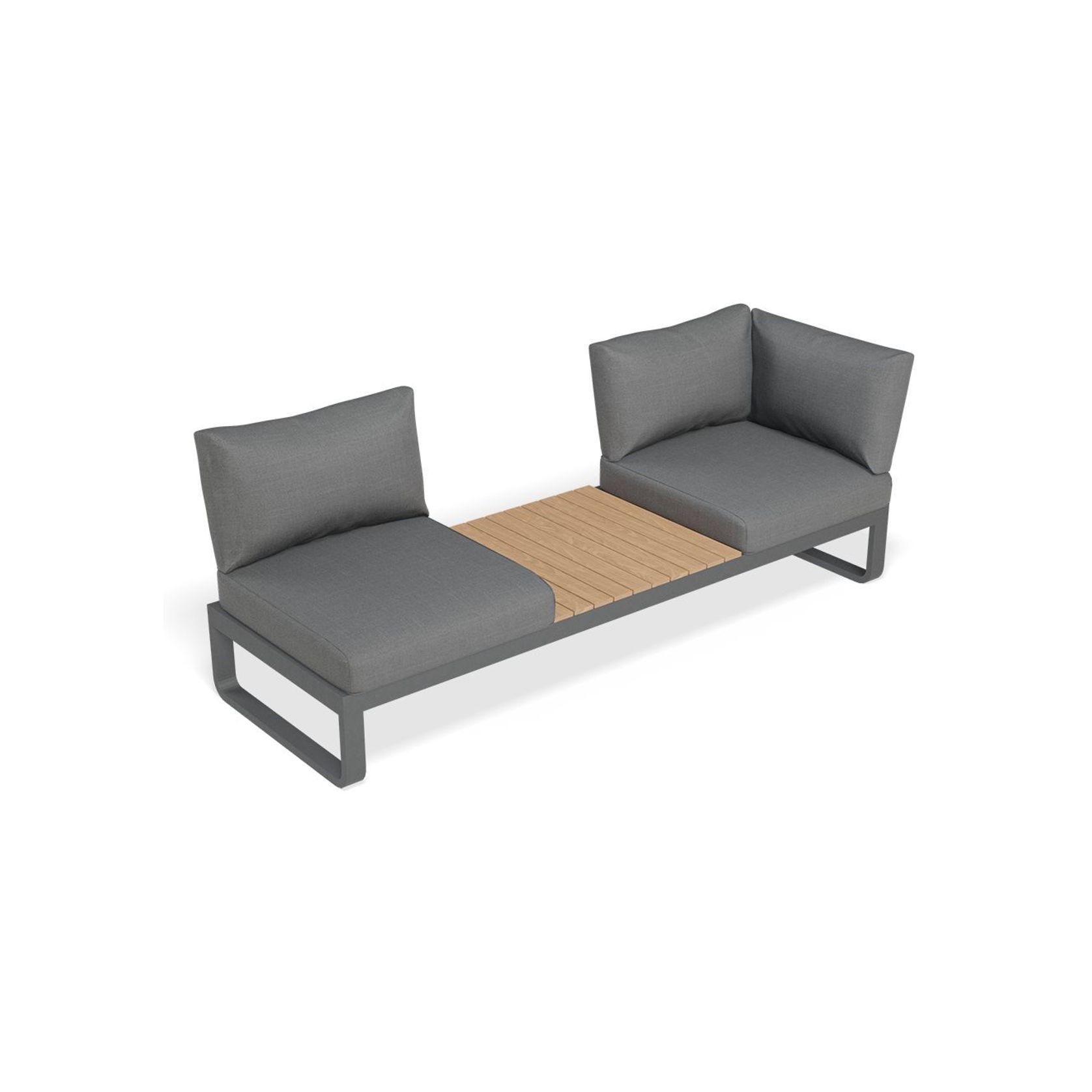 Fino Config B - Outdoor Modular Sofa in Matt Charcoal | ArchiPro AU