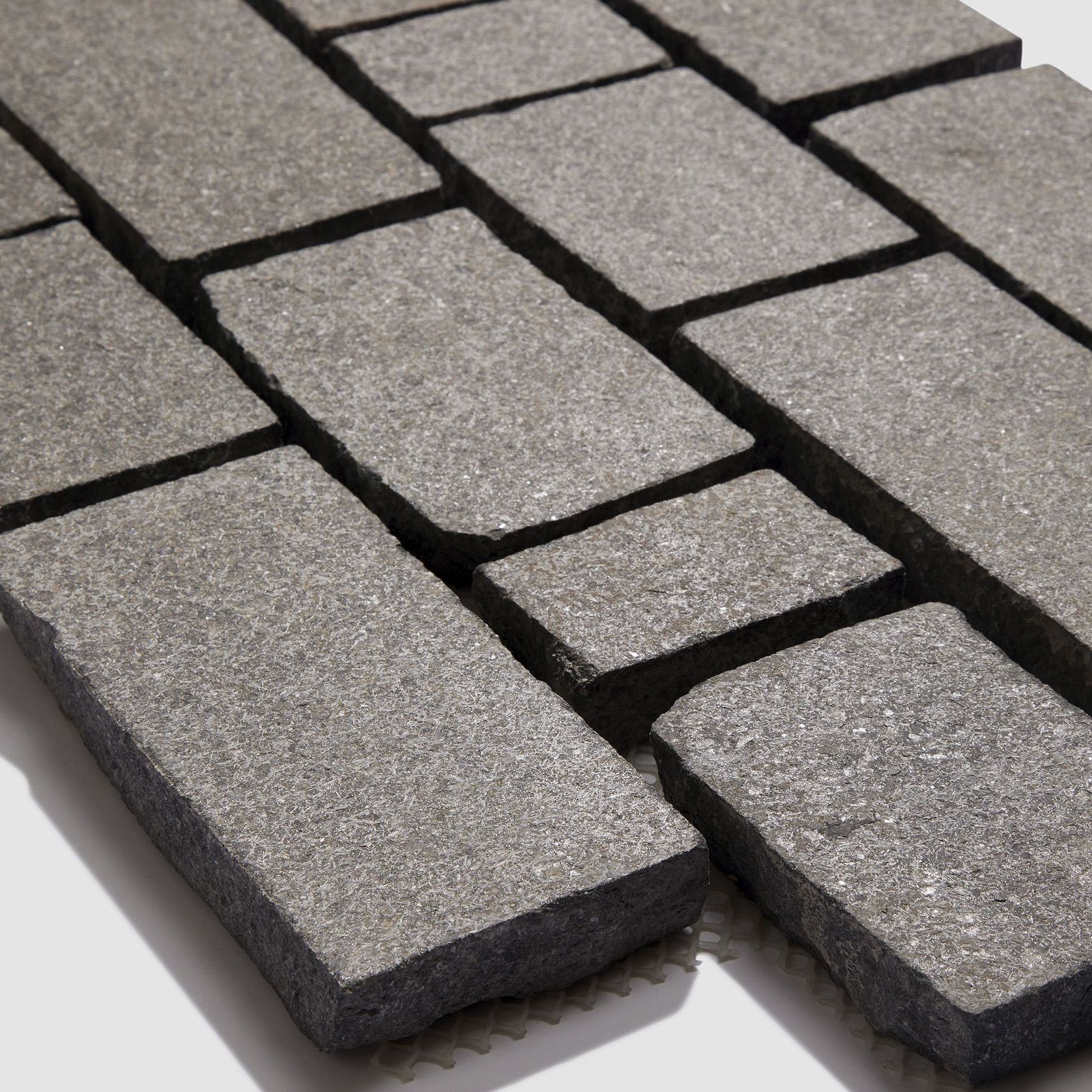 Charcoal Granite Rectangle Cobblestones | ArchiPro AU