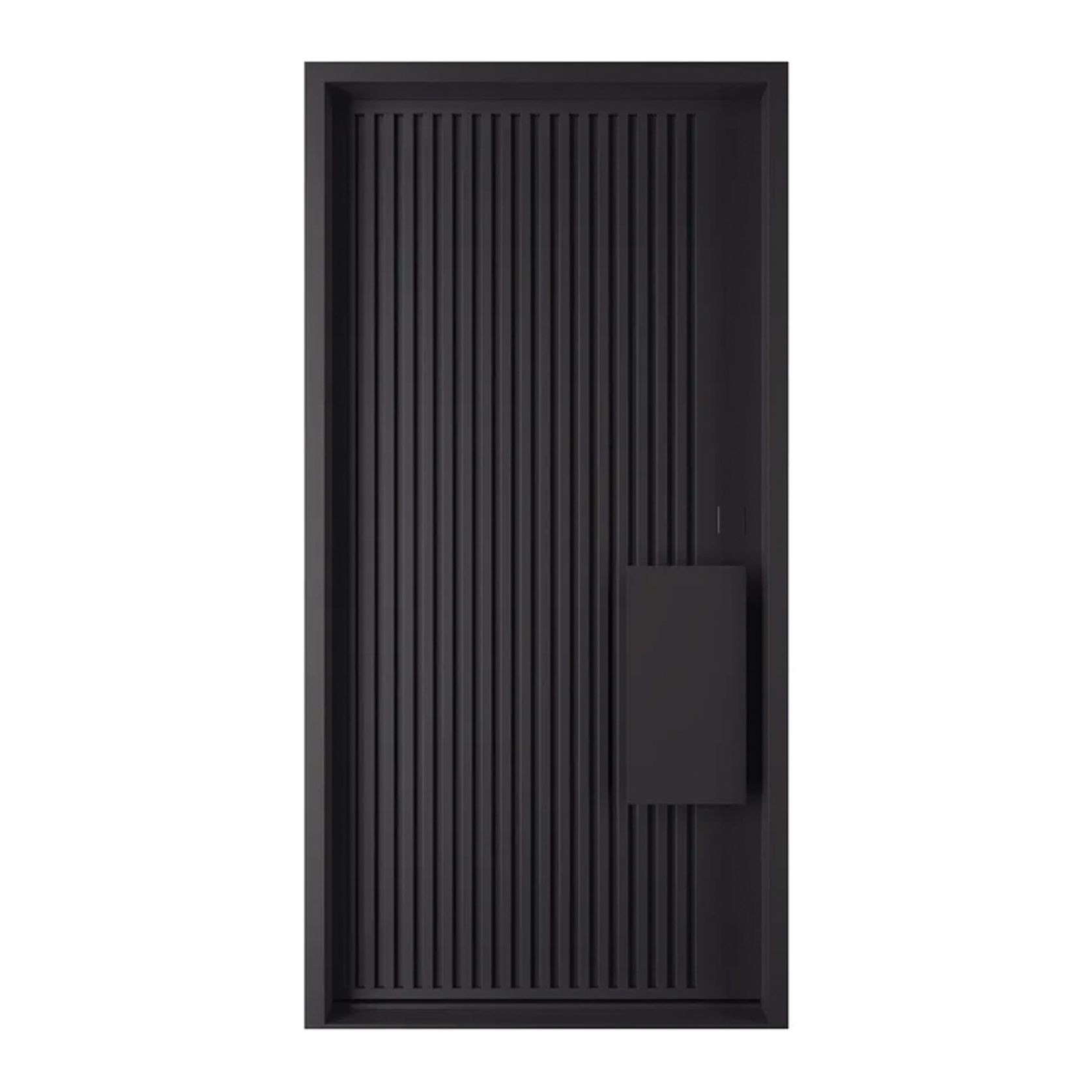 Iron Batten Pivot Entry Doors - Galvanised | ArchiPro AU