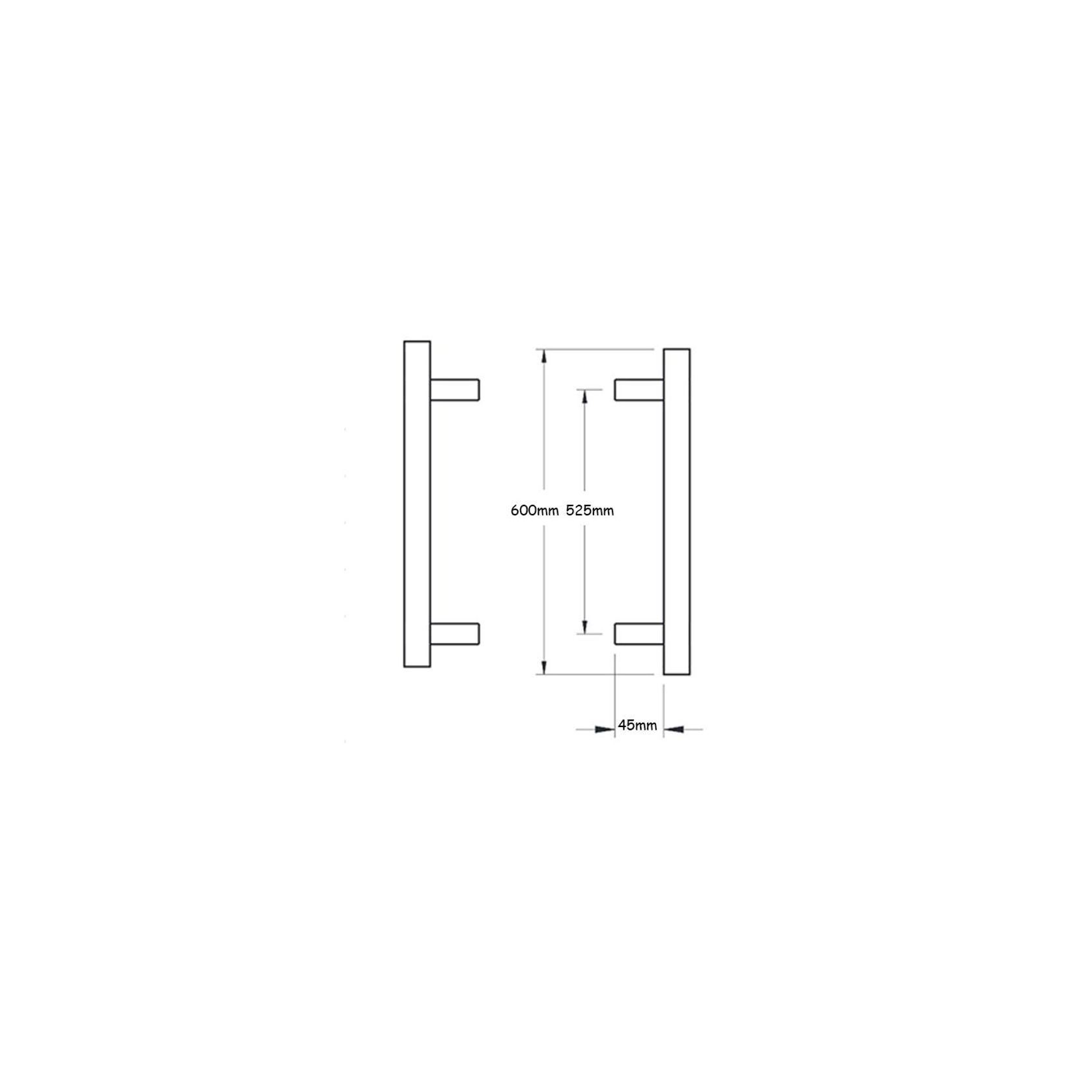 Lockwood Entrance Pull Handle 525mm Pair 145X525SSS | ArchiPro AU