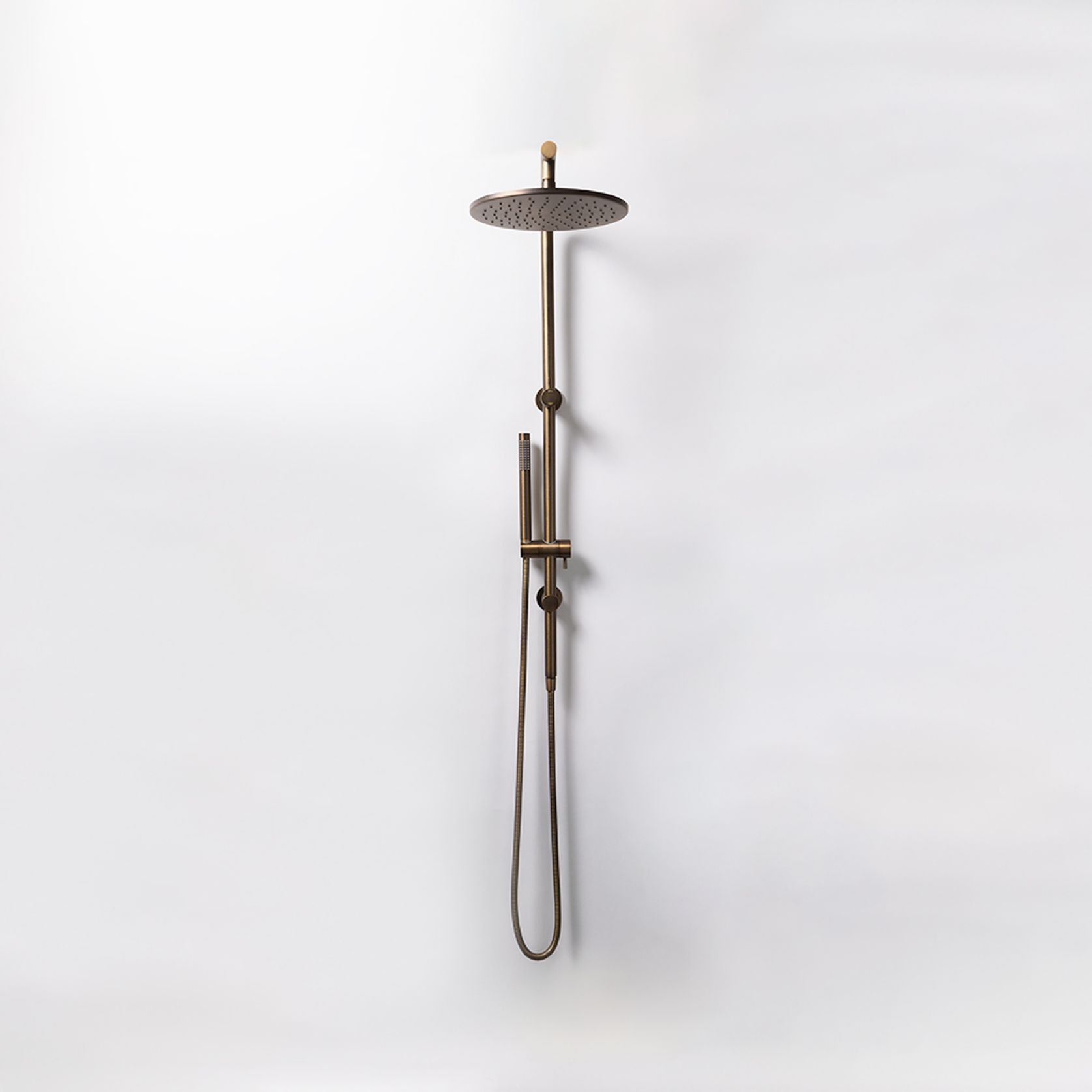 Mira Brushed Vintage Antique Brass Shower Rail Twin Set | ArchiPro AU