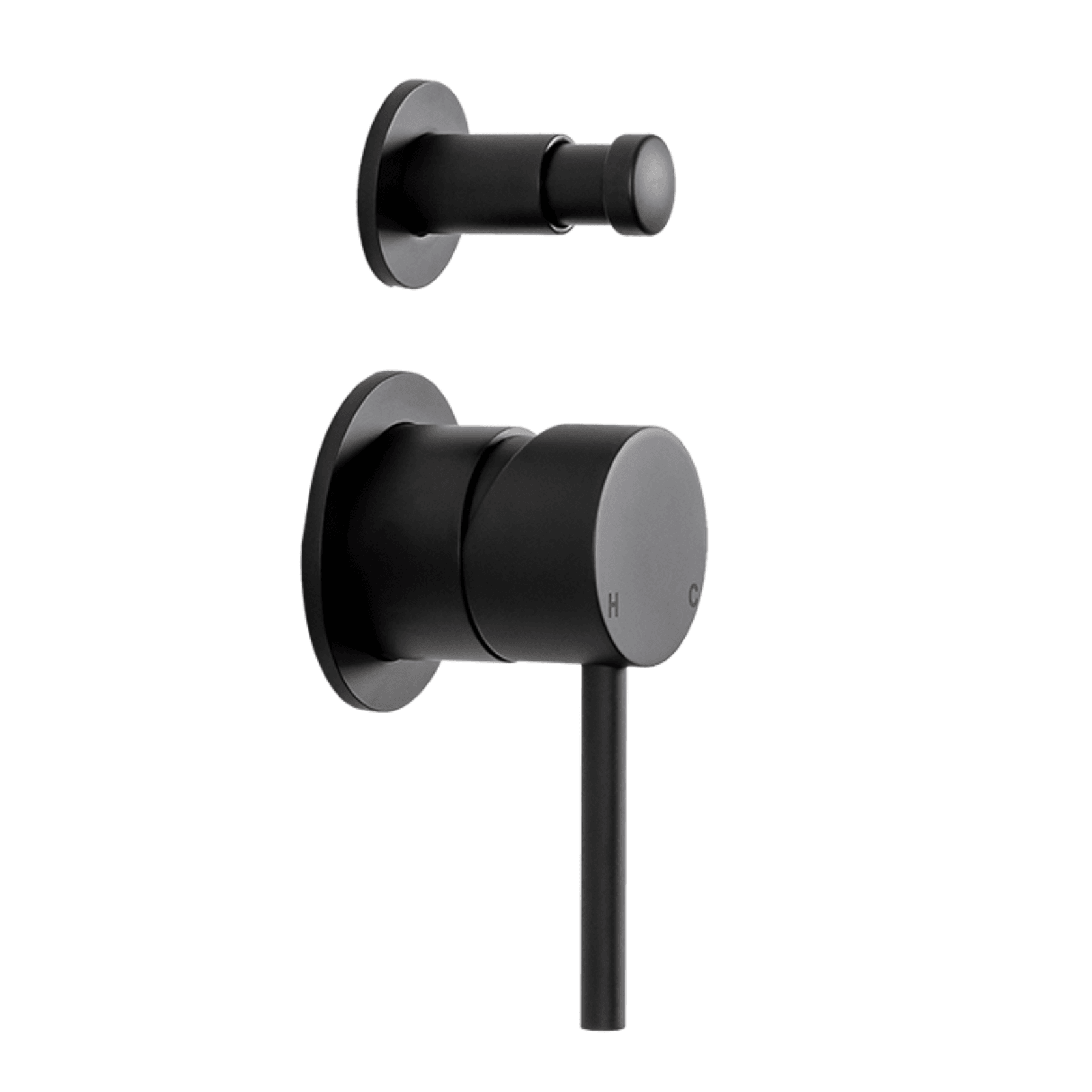 Mira Matte Black Wall Mixer with divertor | ArchiPro AU