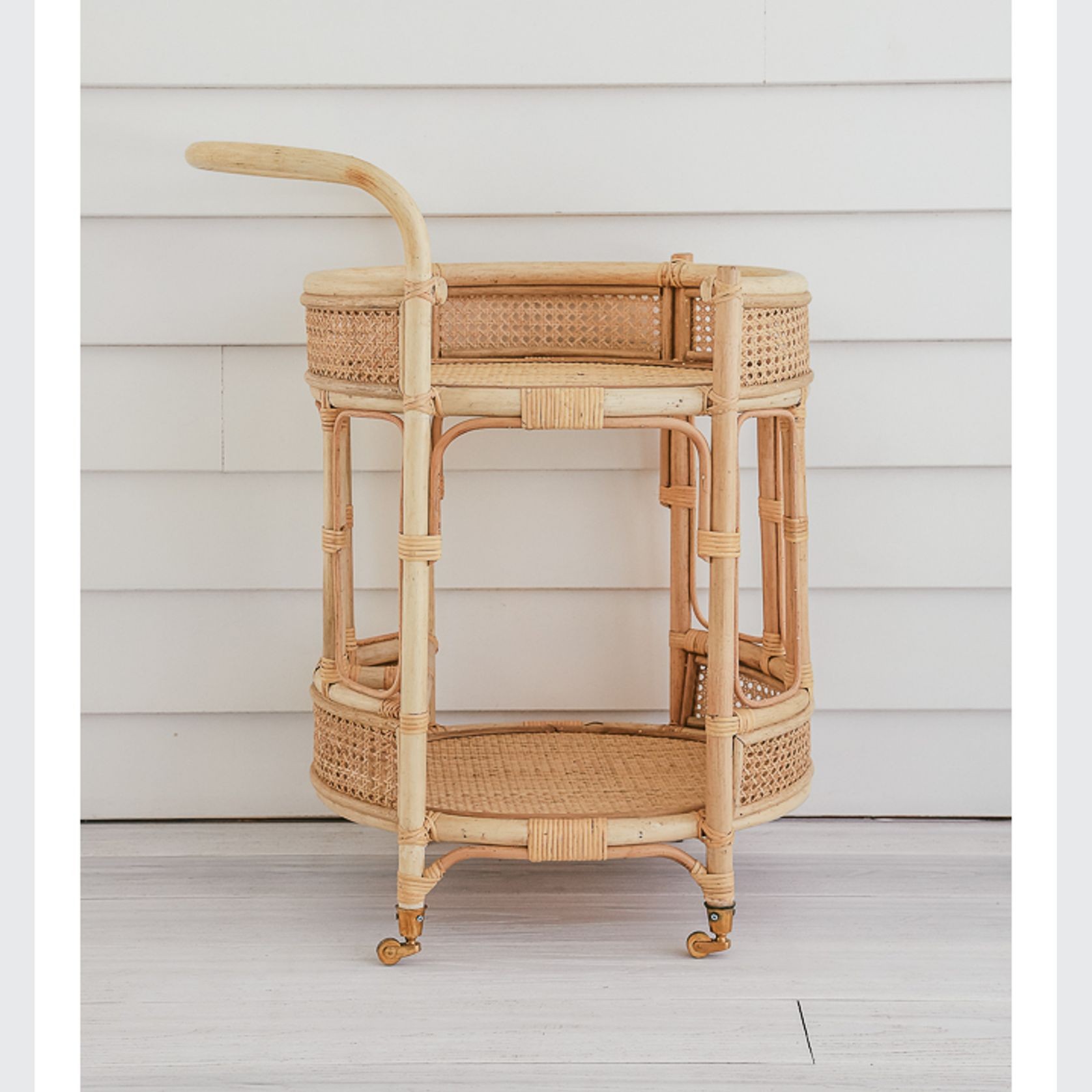 Oval Rattan Bar Cart & Cocktail Trolley | ArchiPro AU