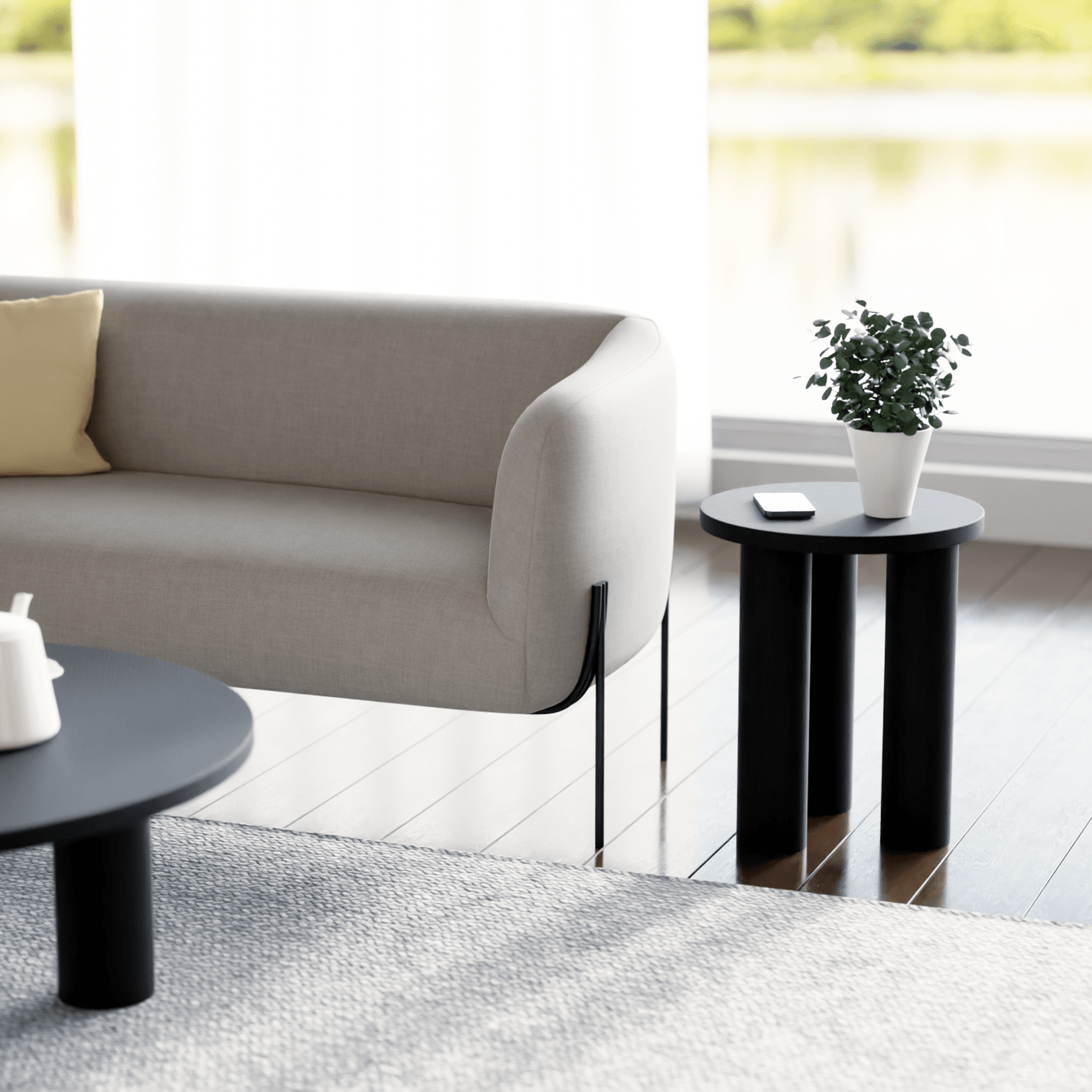 Orbix Side Table - Black | ArchiPro AU