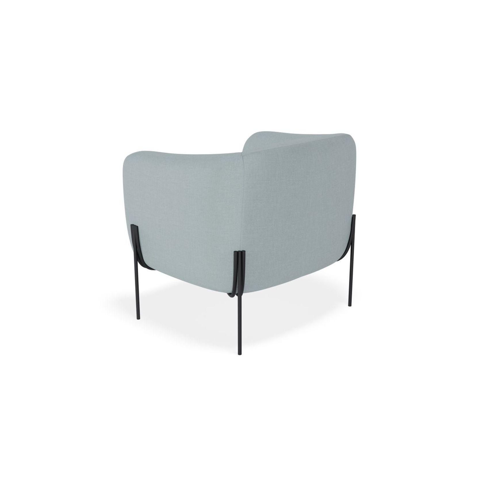 Belle Lounge Chair - Sky Blue - Brushed Matt Gold Legs | ArchiPro AU