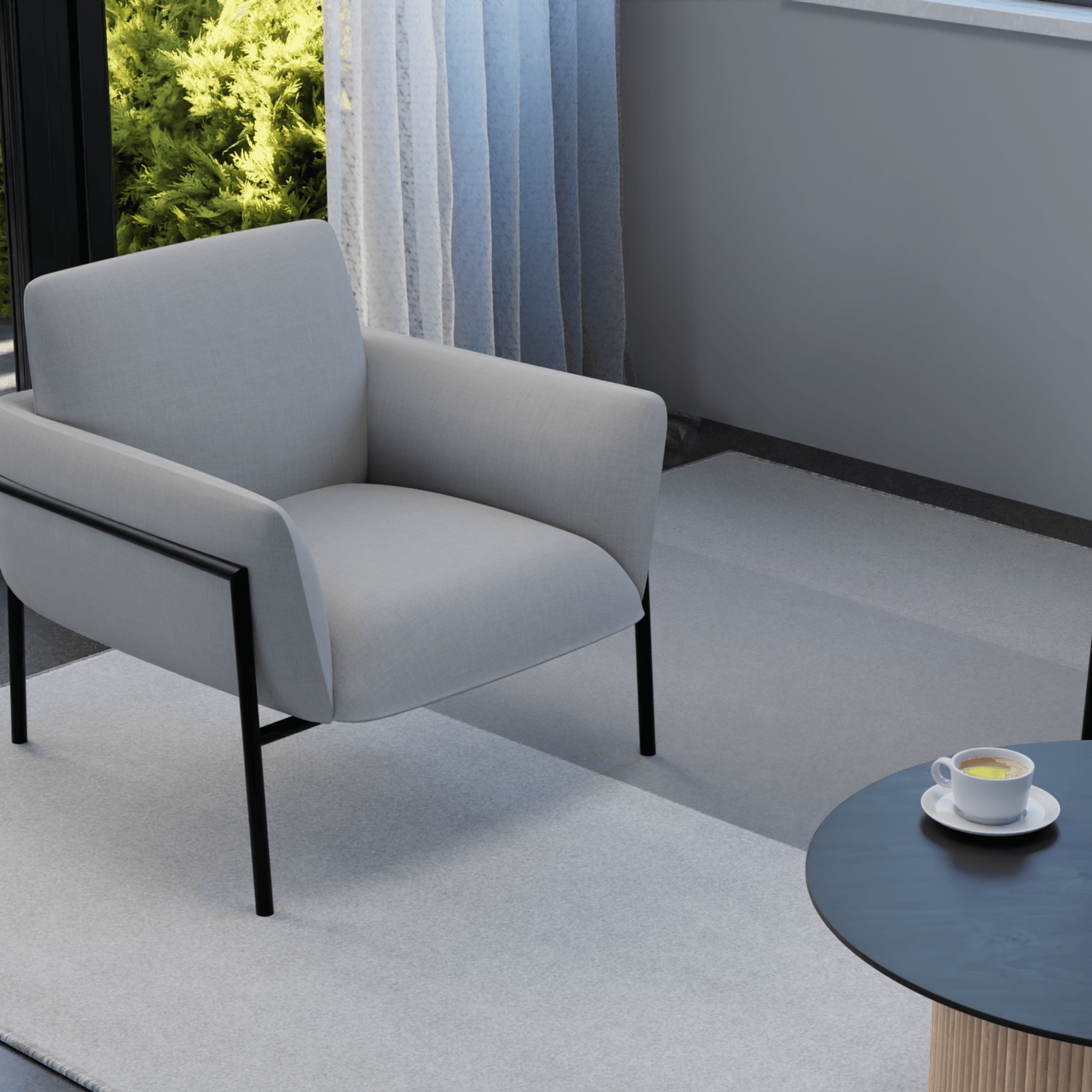 Charlie Single Seater Lounge Chair Cloud Grey | ArchiPro AU