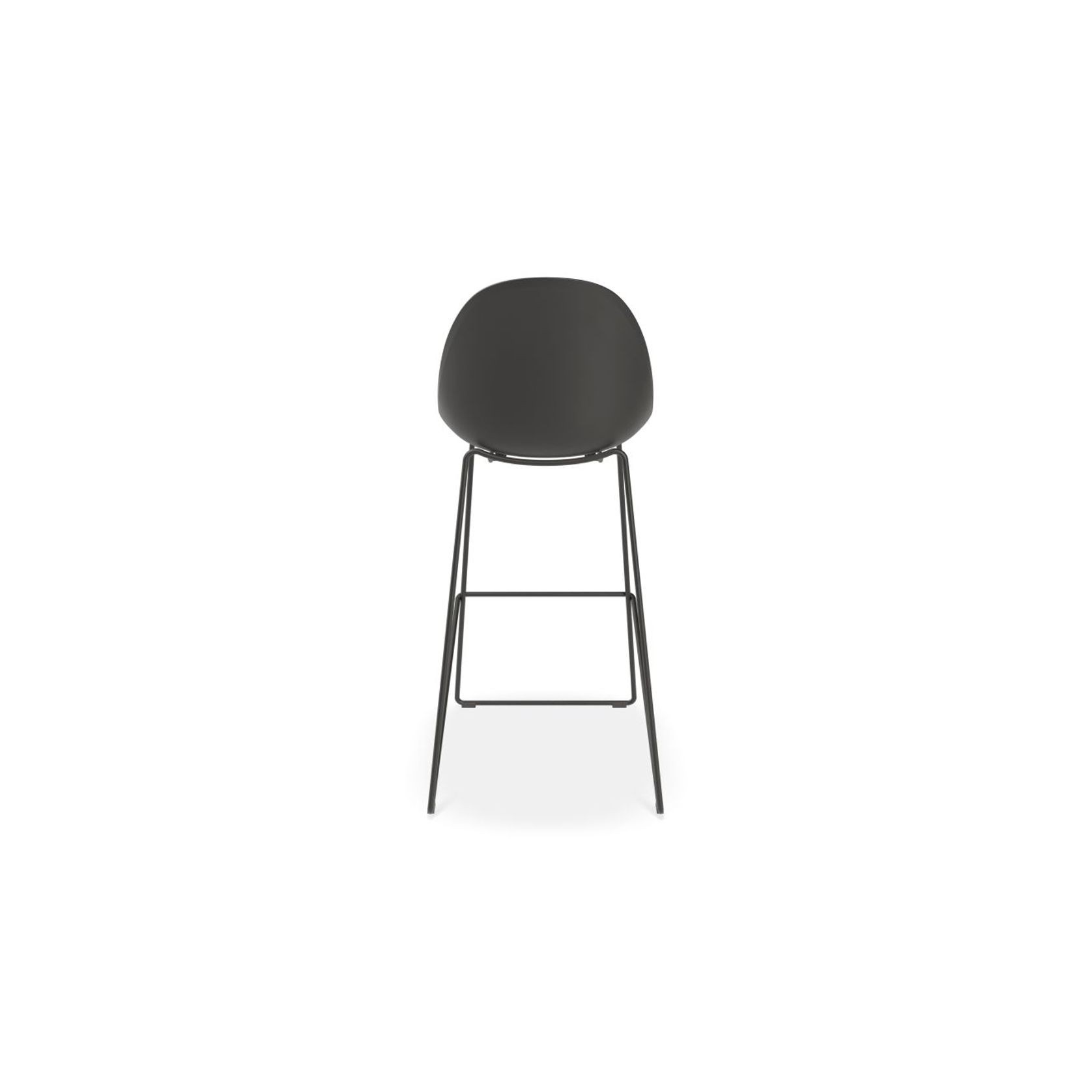 Pebble Black Stool Shell Seat - Counter Stool 75cm Seat | ArchiPro AU
