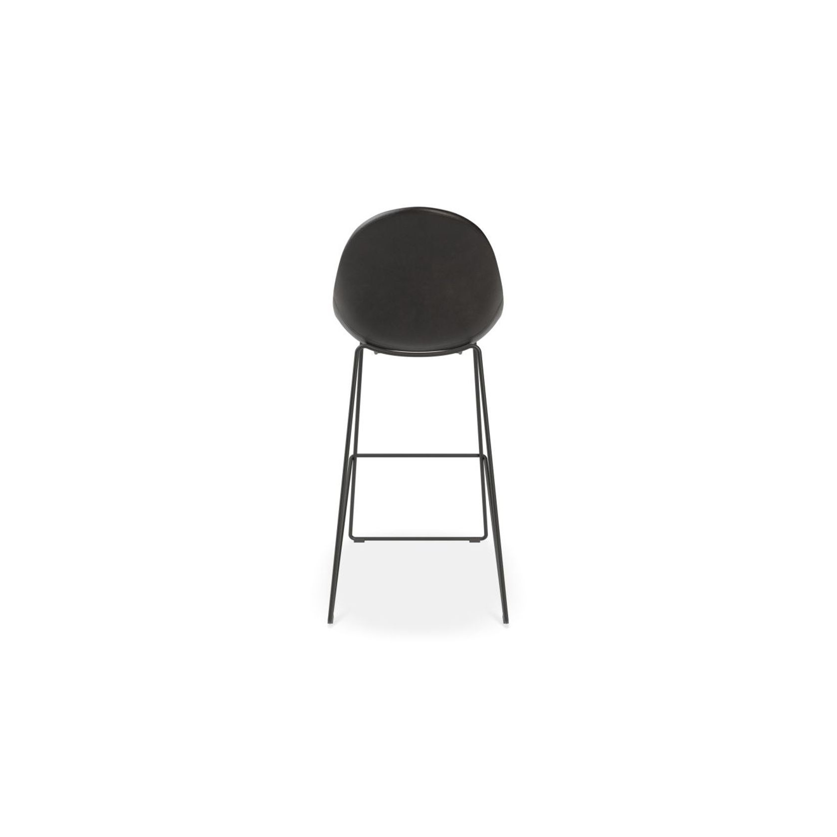 Pebble Stool Black Upholstered Vintage Seat | ArchiPro AU