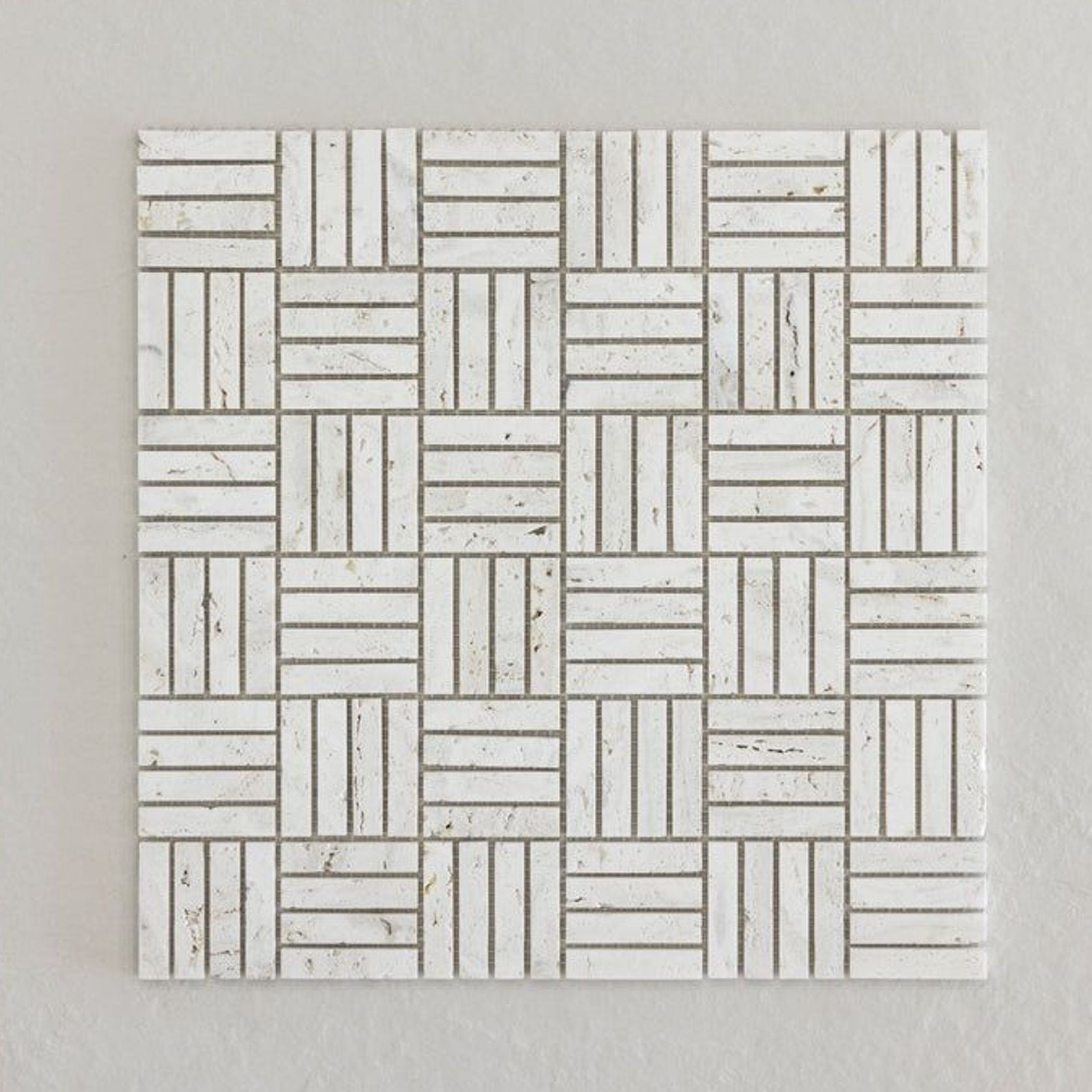 Superwhite Travertine Japanese Finger Mosaic | ArchiPro AU