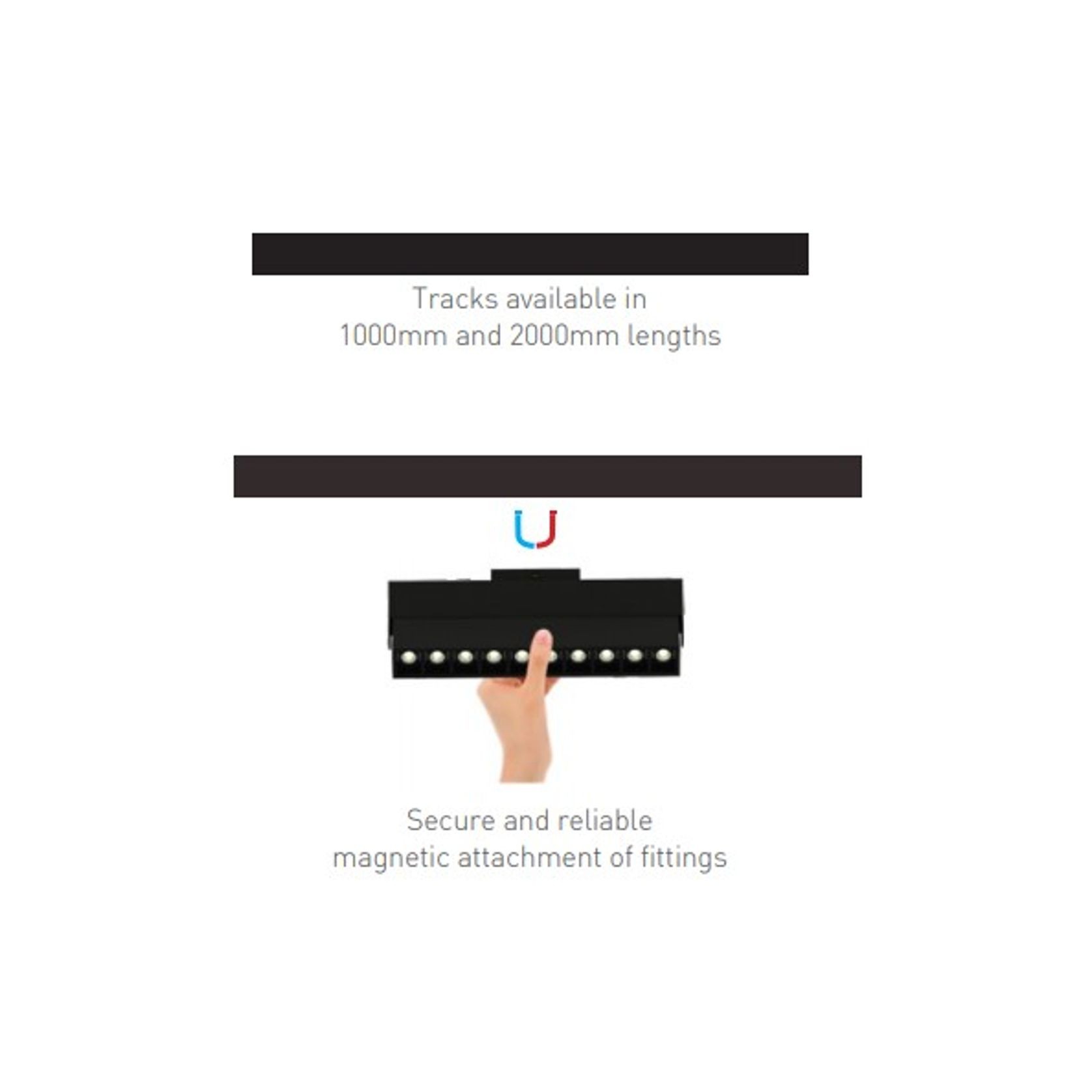 Single Circuit Surface Mount Magnetic Track | ArchiPro AU