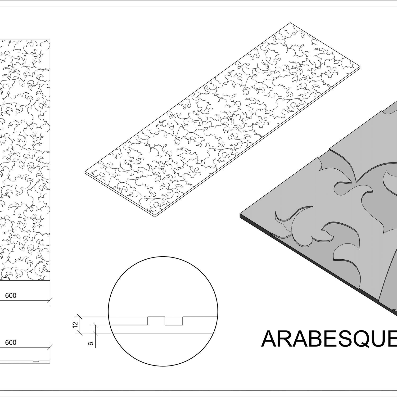 Roctex Arabesque 3D Wall Panel | ArchiPro AU