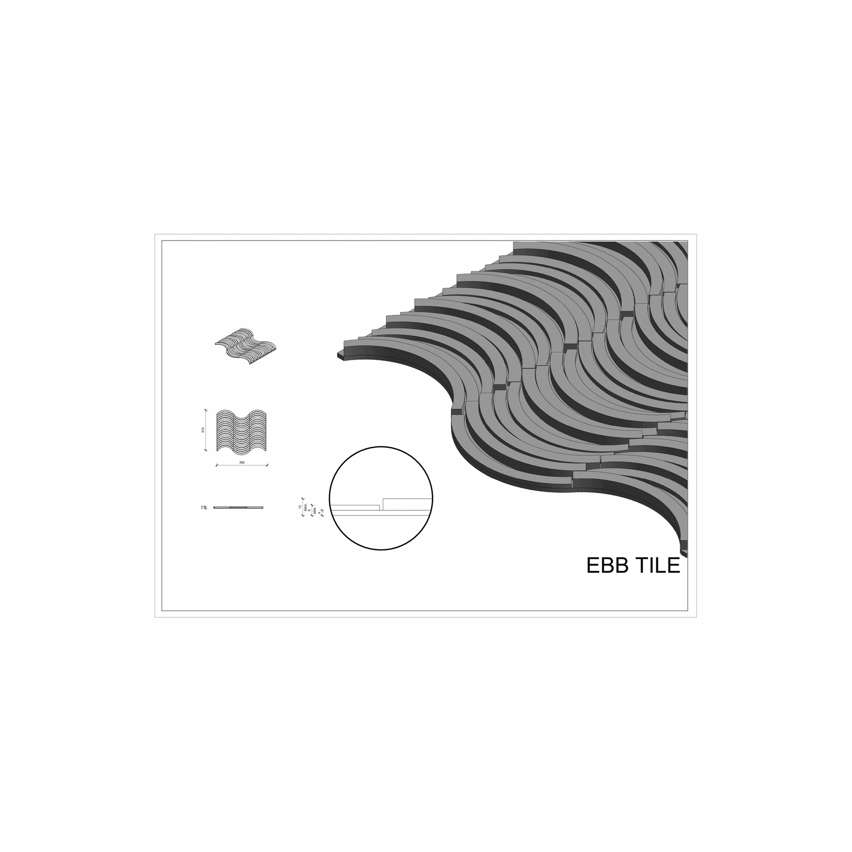 Roctex EBB Tile 3D Wall Panel | ArchiPro AU