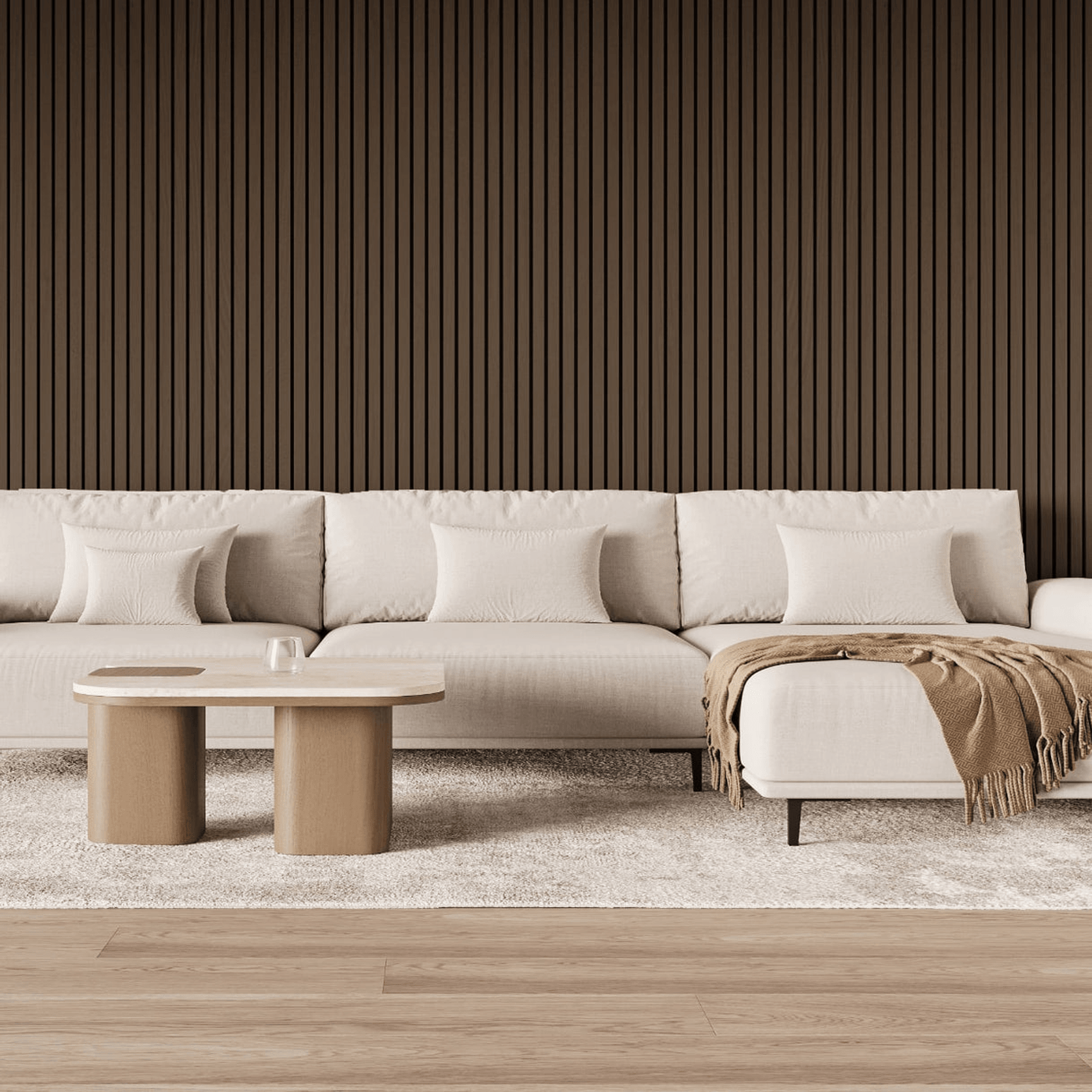 Indoor Wall Cladding Composite Wood Panels Chestnut | ArchiPro AU