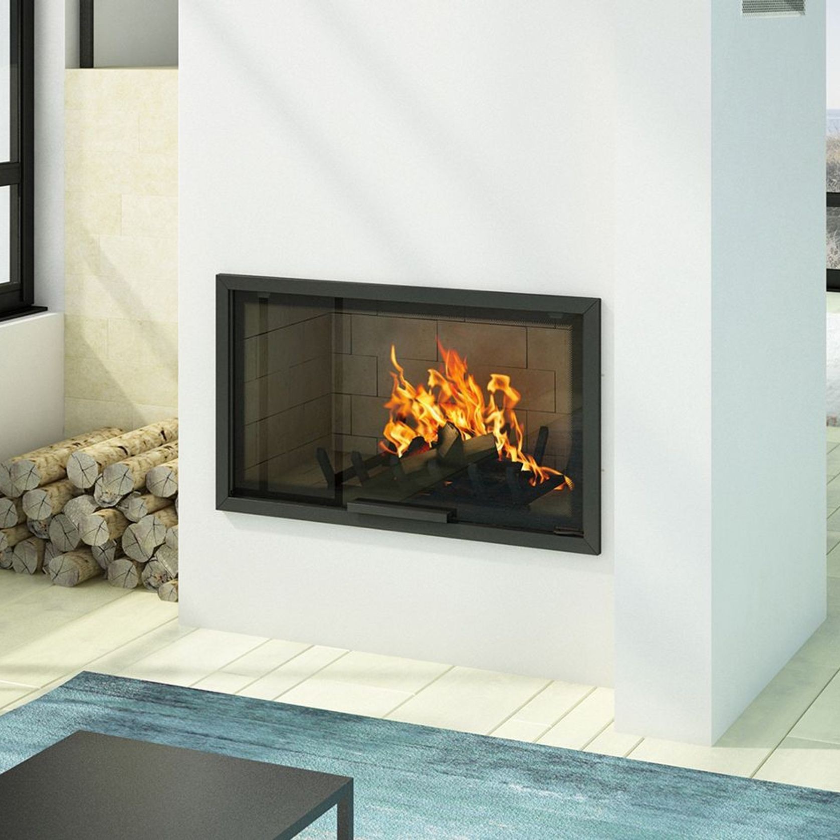 Axis H1200 - Contemporary Inbuilt Fireplace | ArchiPro AU