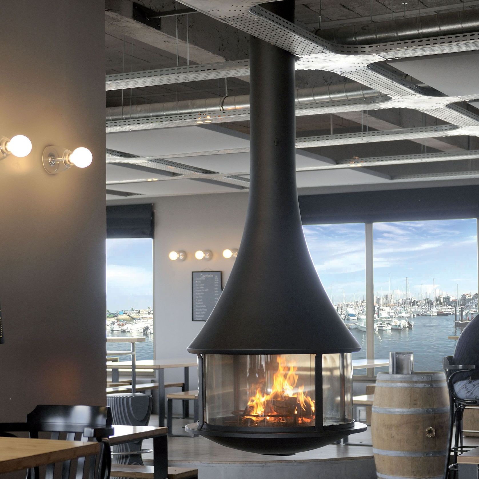 JC Bordelet Zelia 908 - Suspended Wood Fireplace | ArchiPro AU