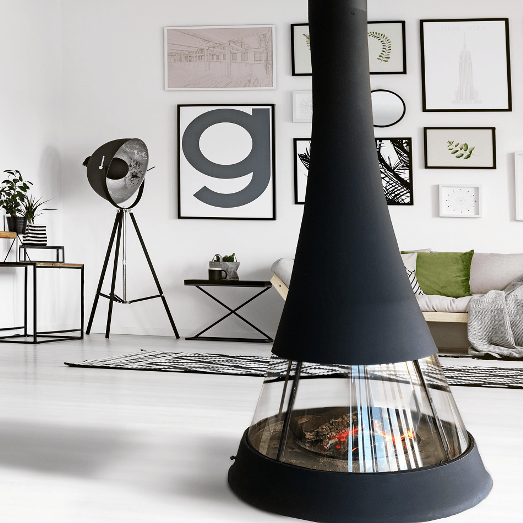 JC Bordelet Linea 914 - Suspended Wood Fireplace | ArchiPro AU