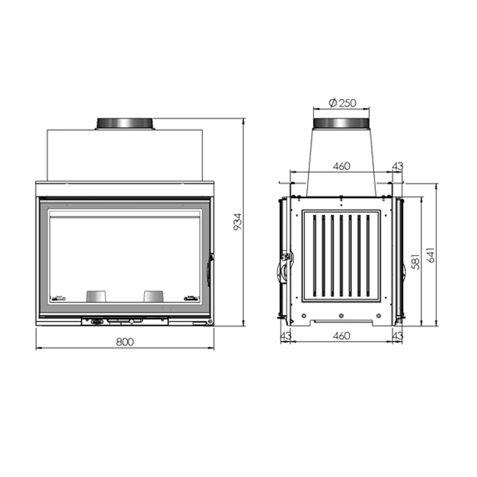Cheminee Chazelles CDF800L Radiant Wood Fireplace | ArchiPro AU