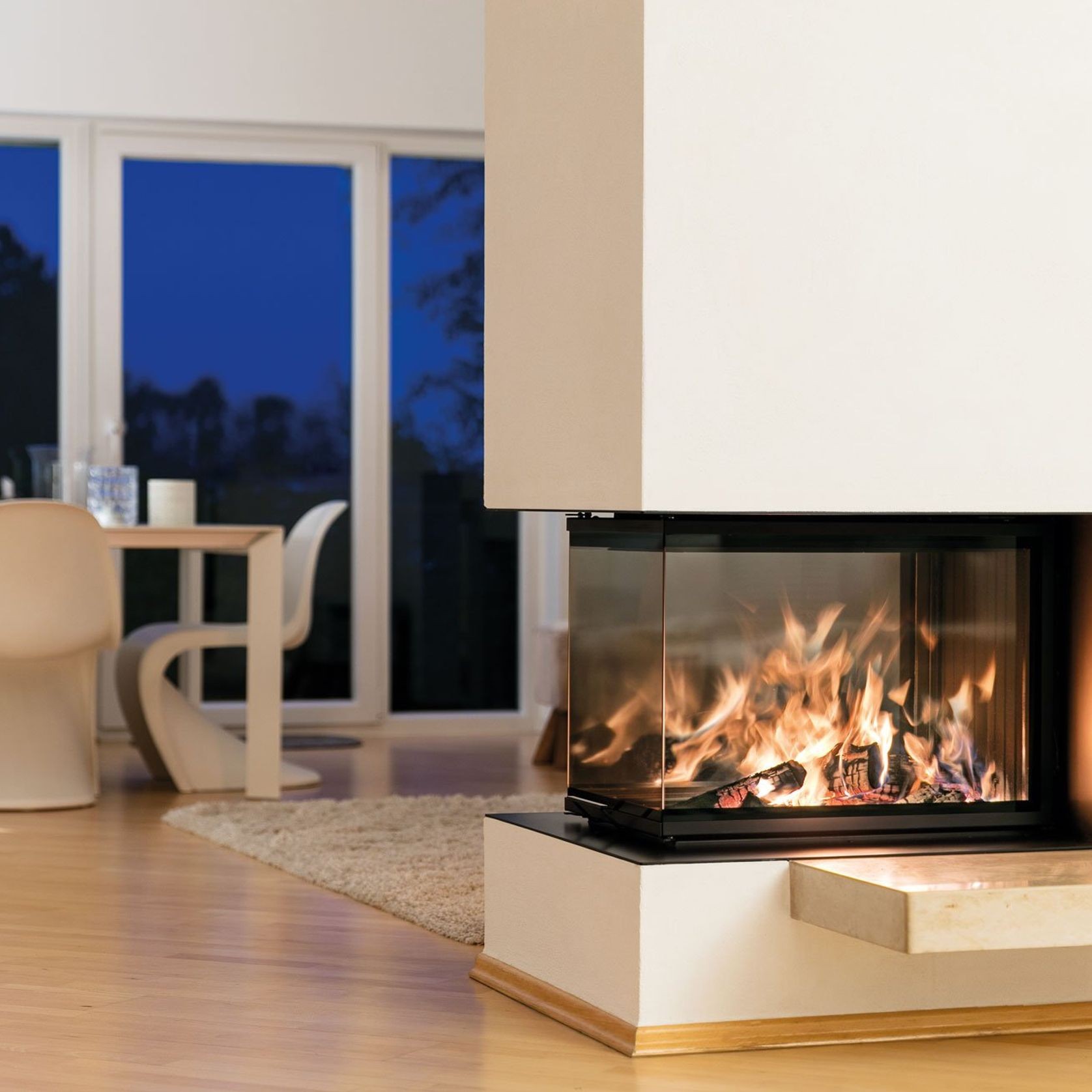 Hoxter Uka 86 Three Sided Wood Fireplace | ArchiPro AU