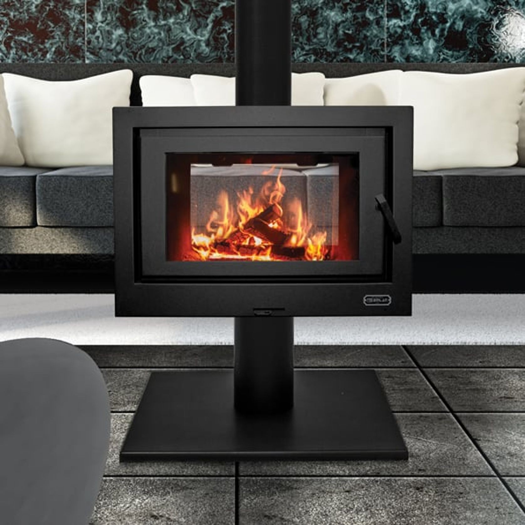Kemlan Cube See Through Wood Fireplace | ArchiPro AU