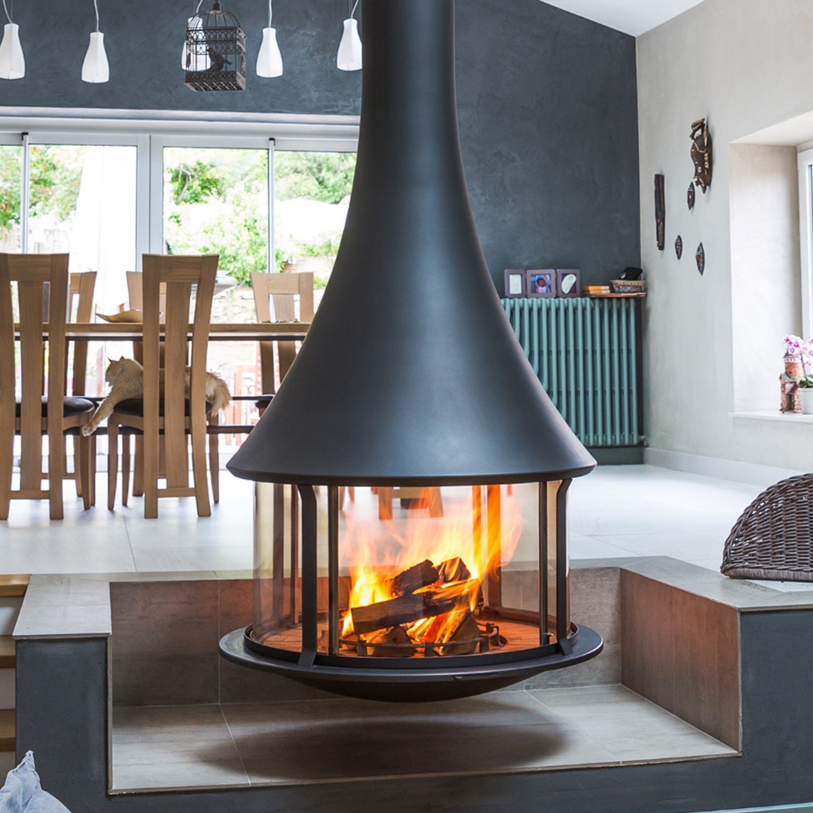 JC Bordelet Zelia 908 - Suspended Wood Fireplace | ArchiPro AU