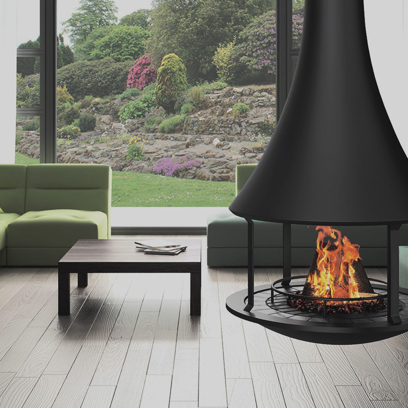 JC Bordelet Zelia 908 - Suspended Wood Fireplace | ArchiPro AU
