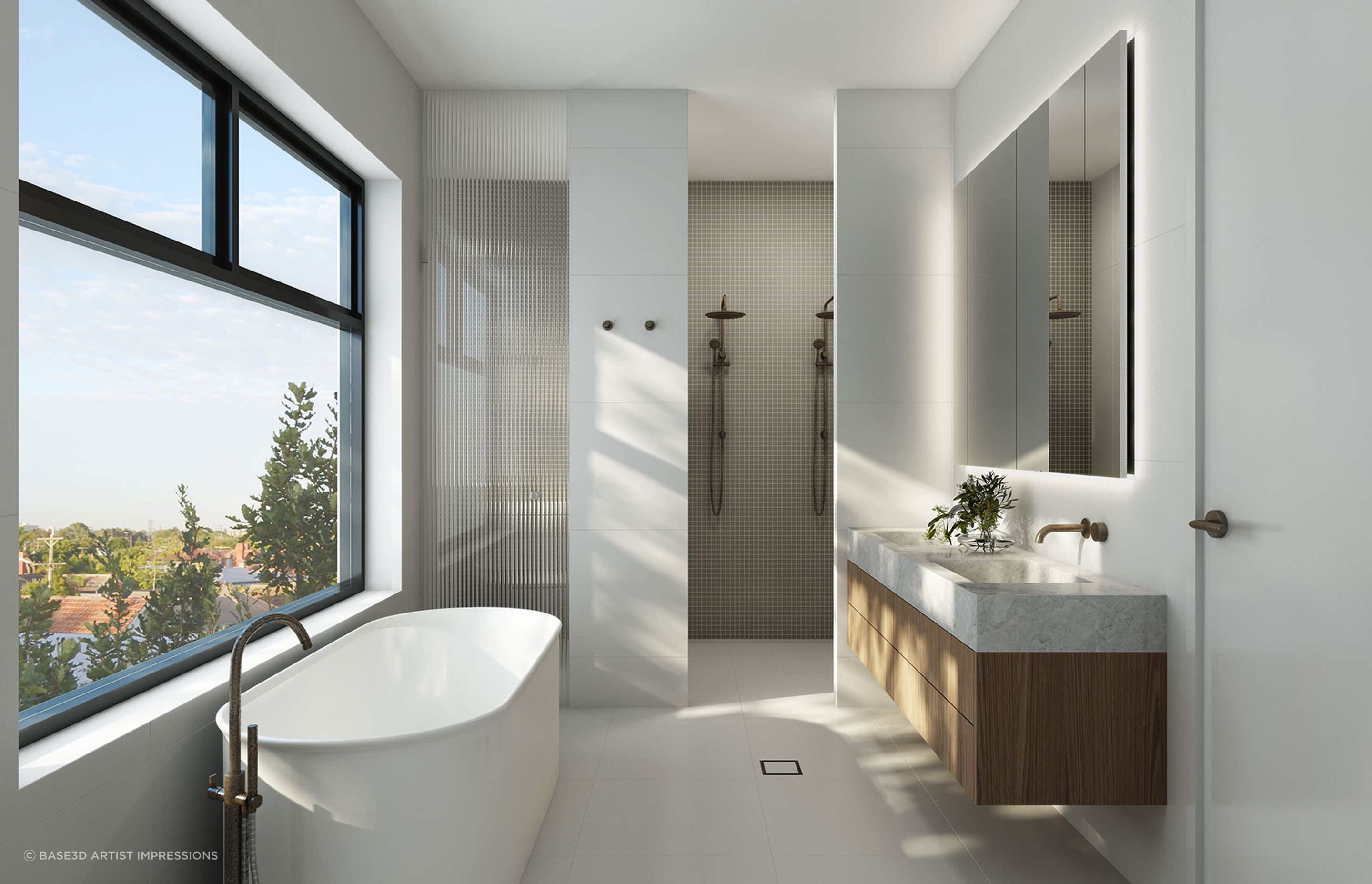 Bathroom by BASE3D Artist Impressions | ArchiPro AU
