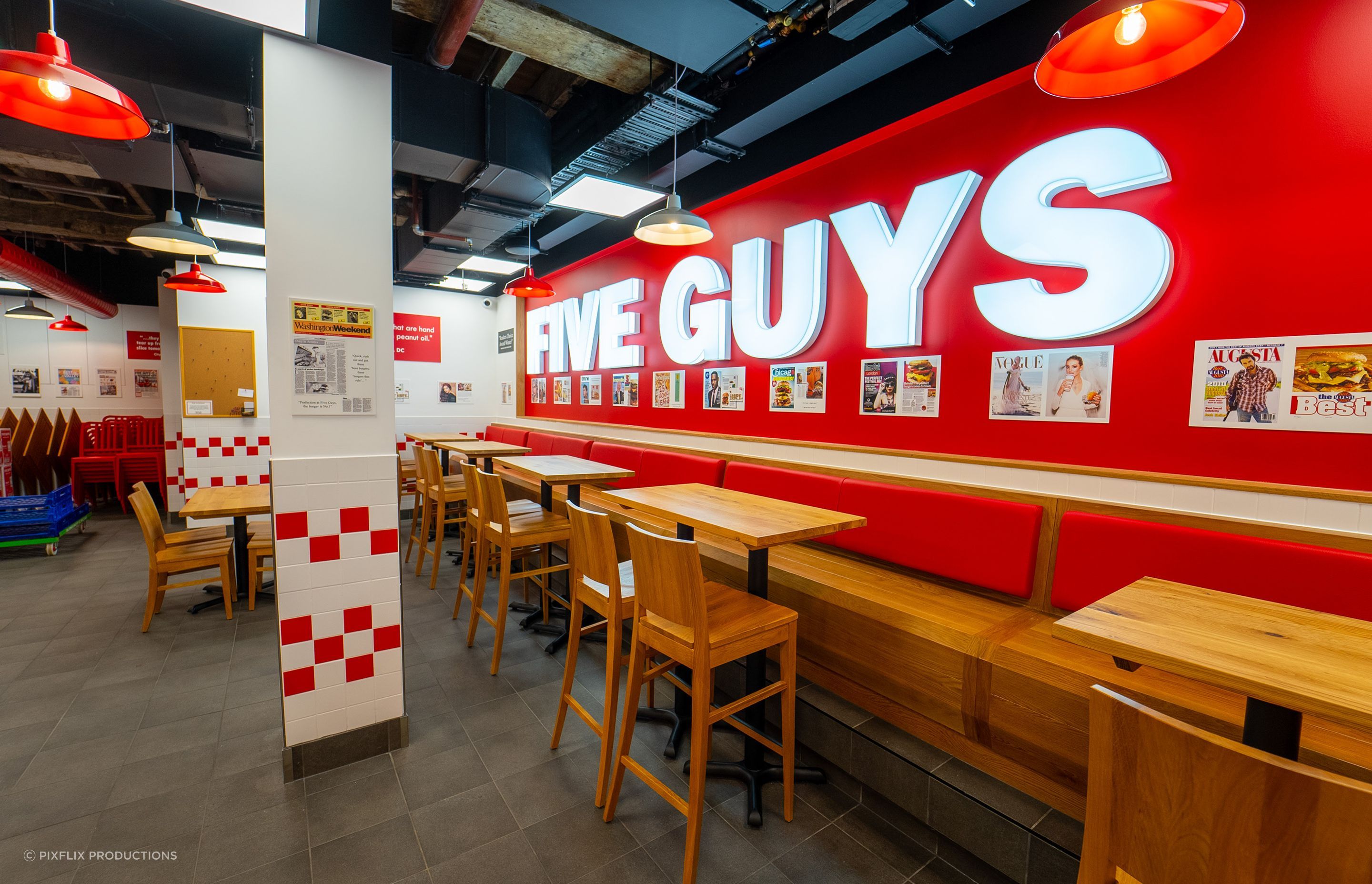 Five Guys, George Street, Sydney by COOOP | ArchiPro AU