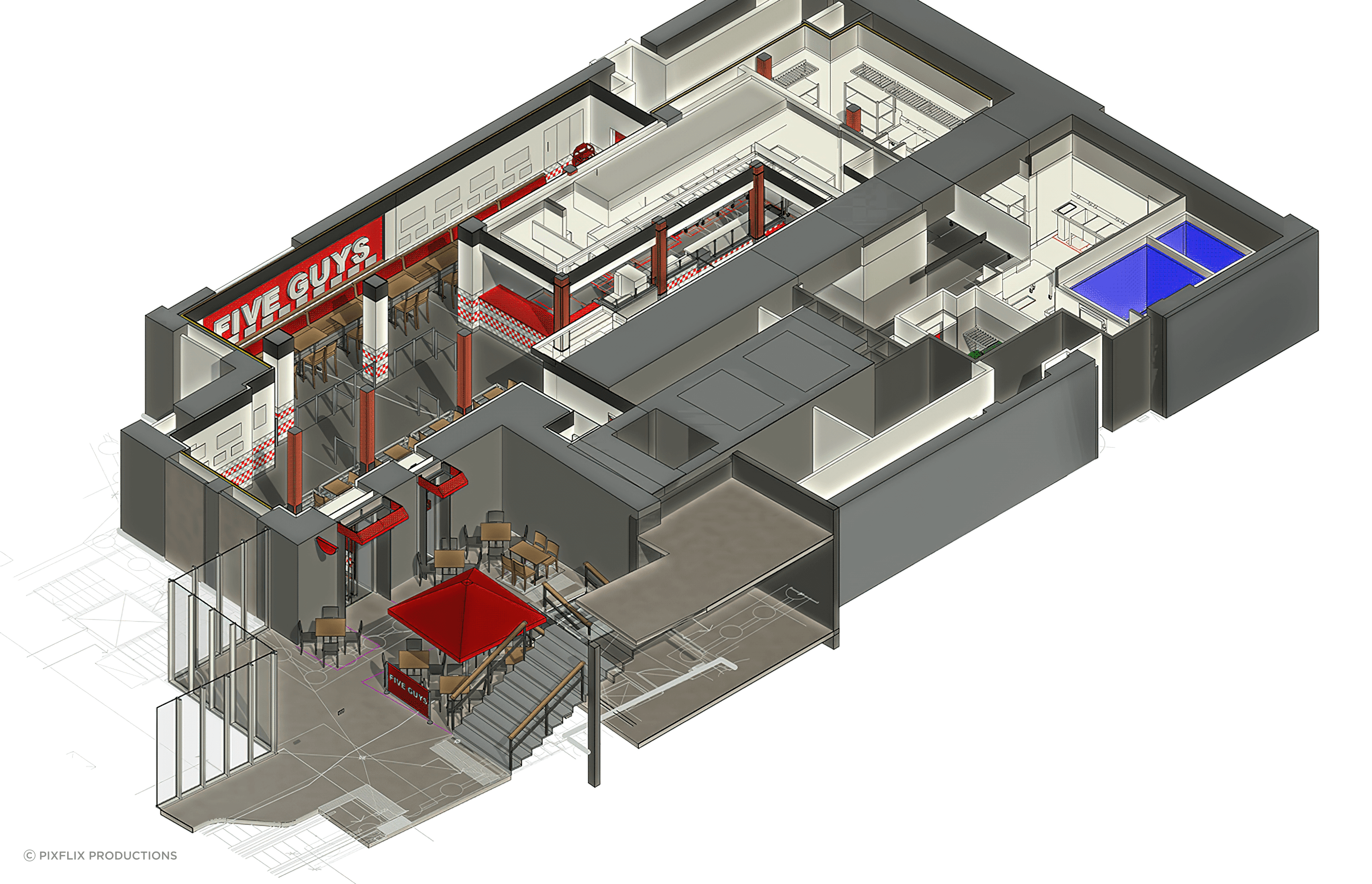 Five Guys, George Street, Sydney by COOOP | ArchiPro AU