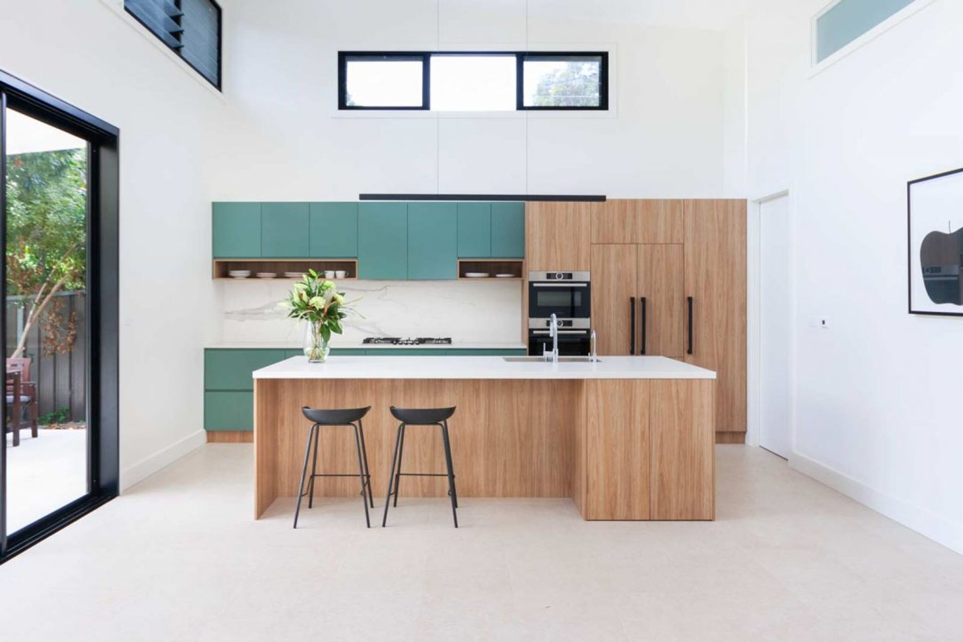 Modern Timber Grain Kitchen, Gladesville by Premier Kitchens Australia ...