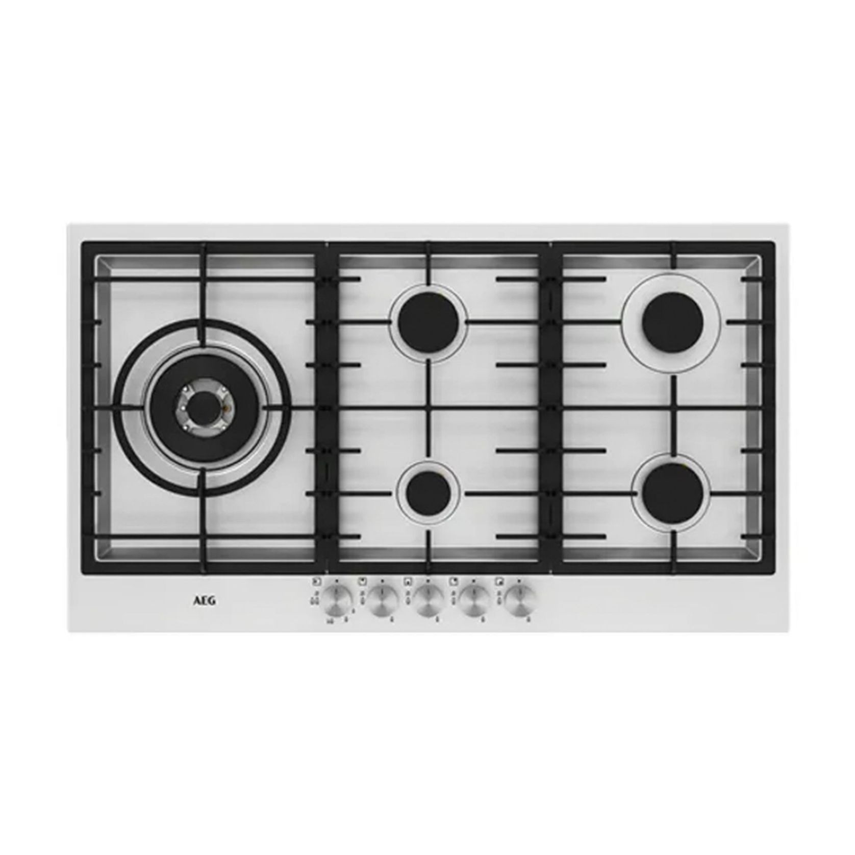 AEG 90cm 5 Burner Gas Cooktop - Stanless Steel | ArchiPro AU