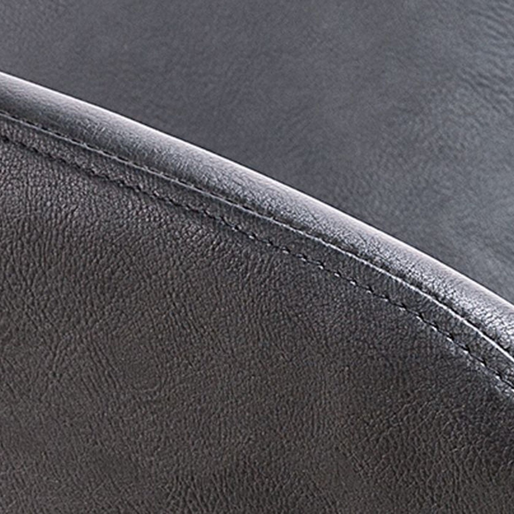 Pebble Chair Black Upholstered Vintage Seat - Pyramid Fixed Base with ...