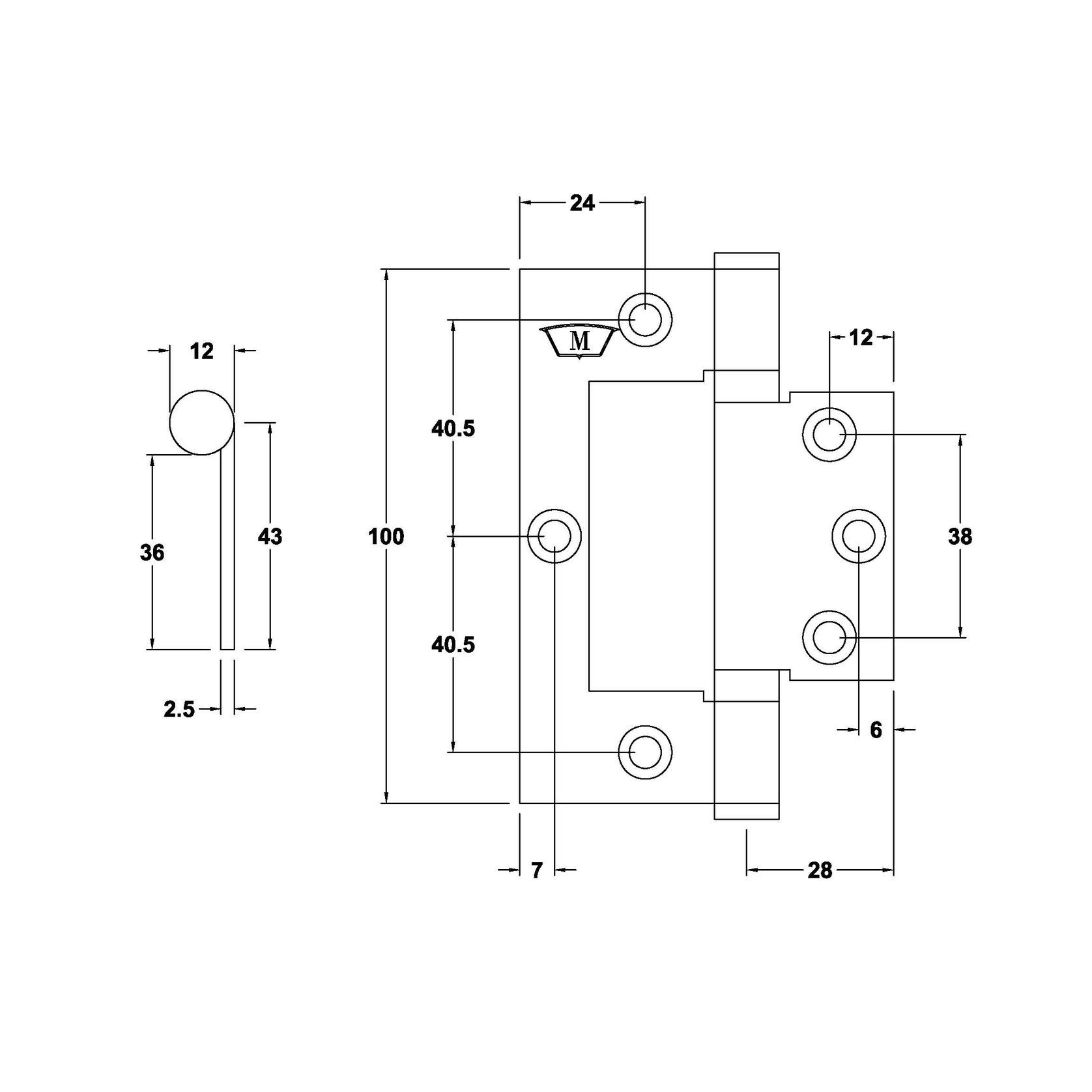 S264PVD-Interfold Hinge SS304-Offset Knuckle | ArchiPro AU