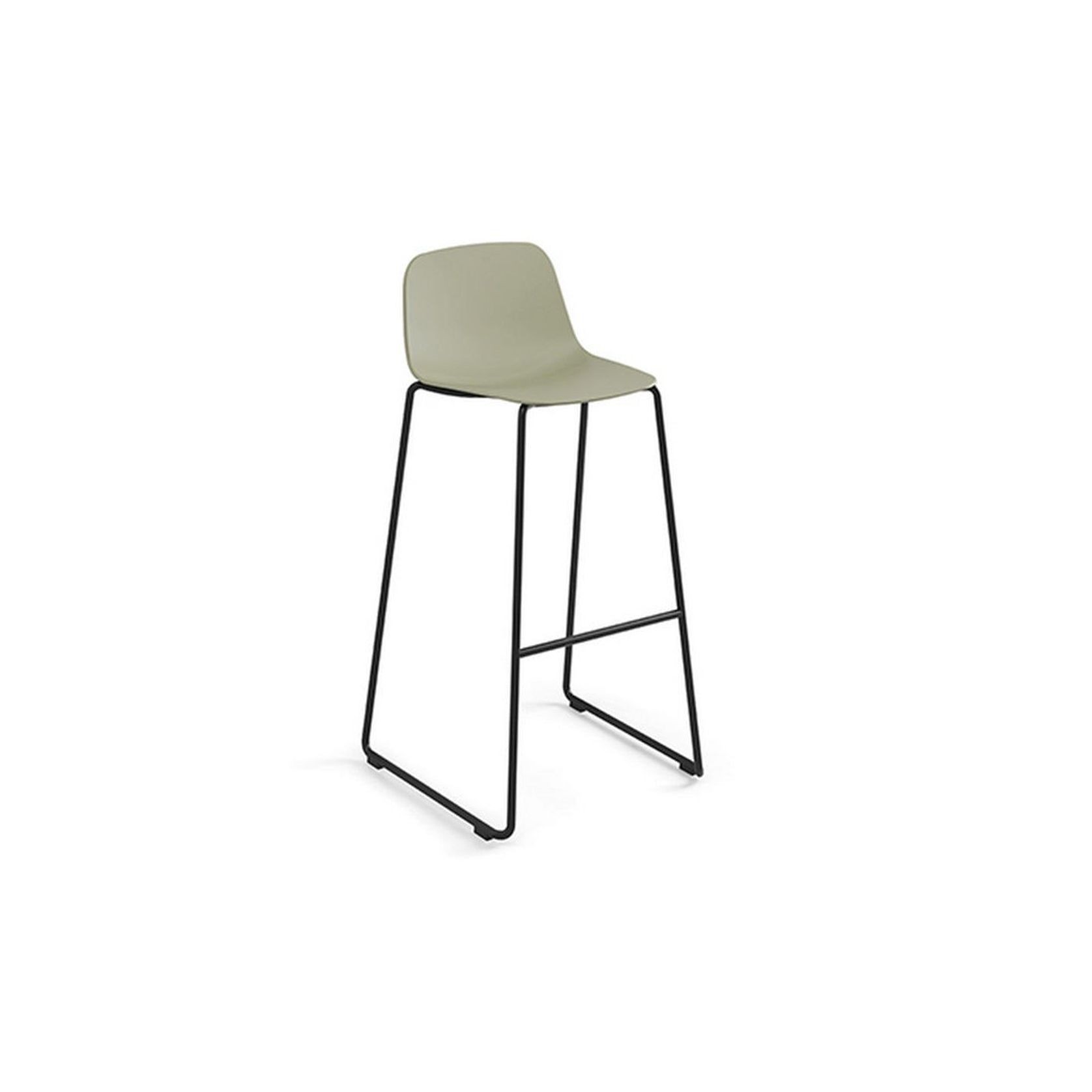 Maarten Plastic Bar Stool - Sled | ArchiPro AU