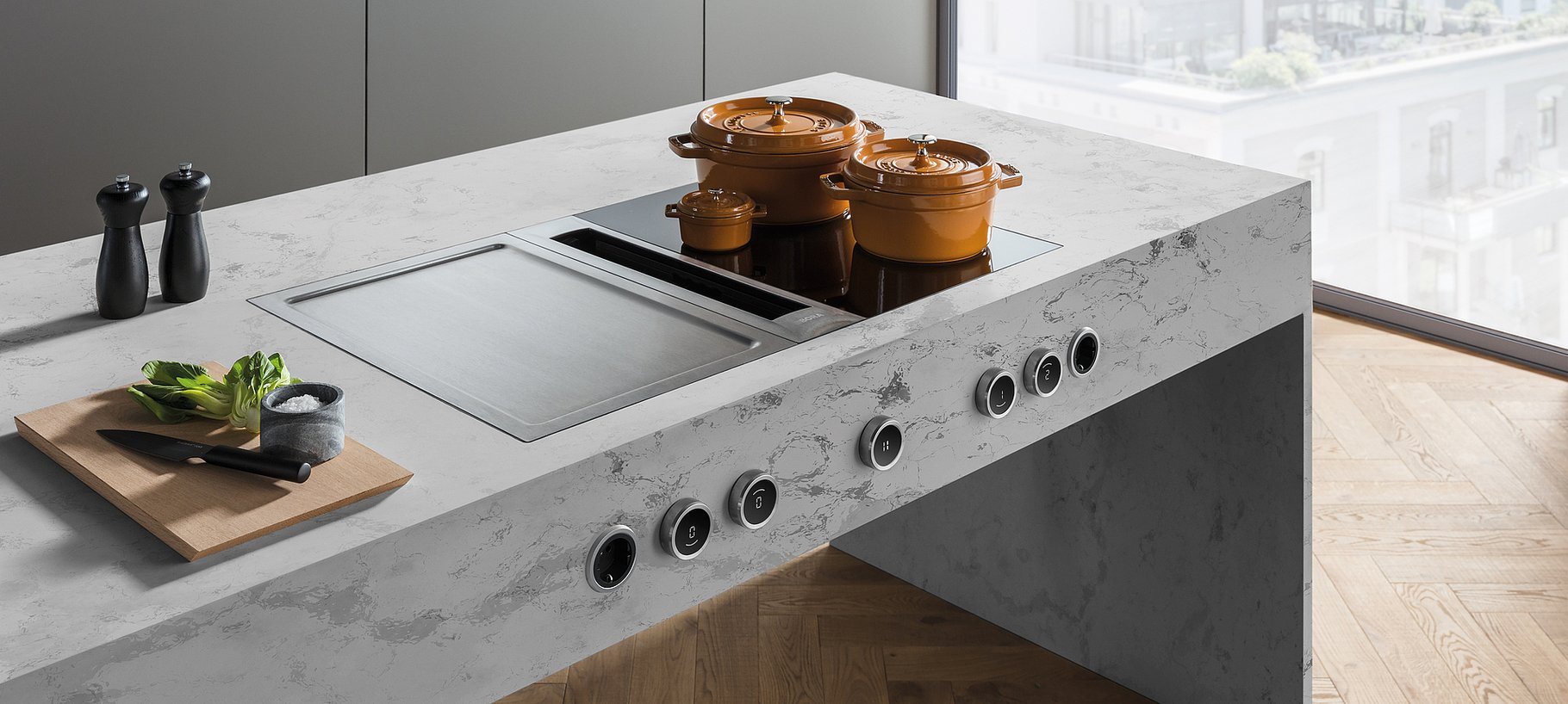 Revolutionising kitchen design with downdraft exhaust fans and steam ovens