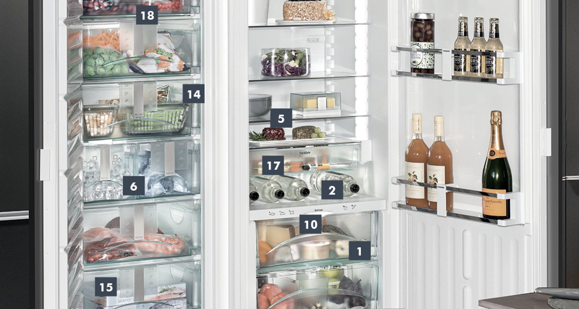 20 key features of Liebherr integrated refrigeration