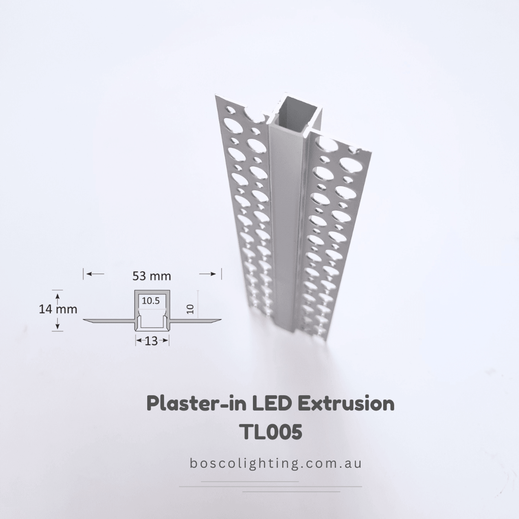 TL005 Reveal Bead LED Profile Trimless Plaster In | ArchiPro AU