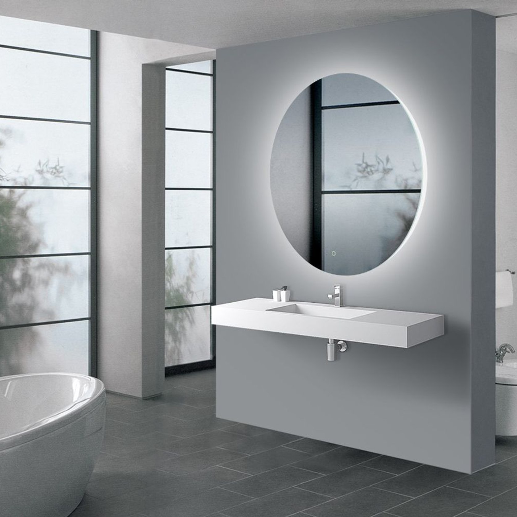 Round LED Mirror LM-LED-R1-9090 | ArchiPro AU