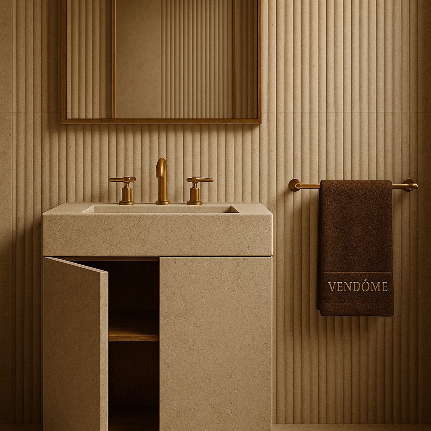 Luxury Travertine Vanity Natural Stone Marble Pedestal | ArchiPro AU