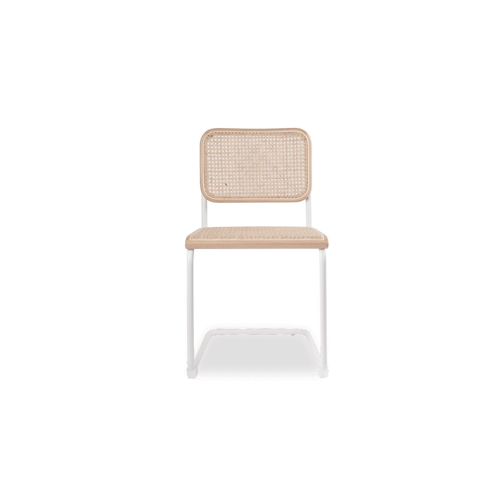 Calibre Chair - White with Natural Cane | ArchiPro AU