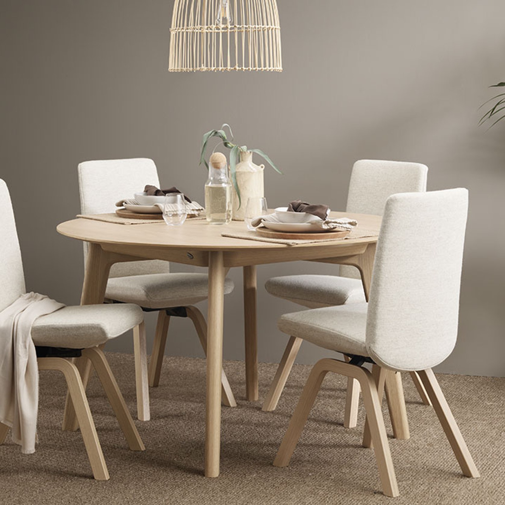 Stressless® Bordeaux Round Center Dining Table | ArchiPro AU