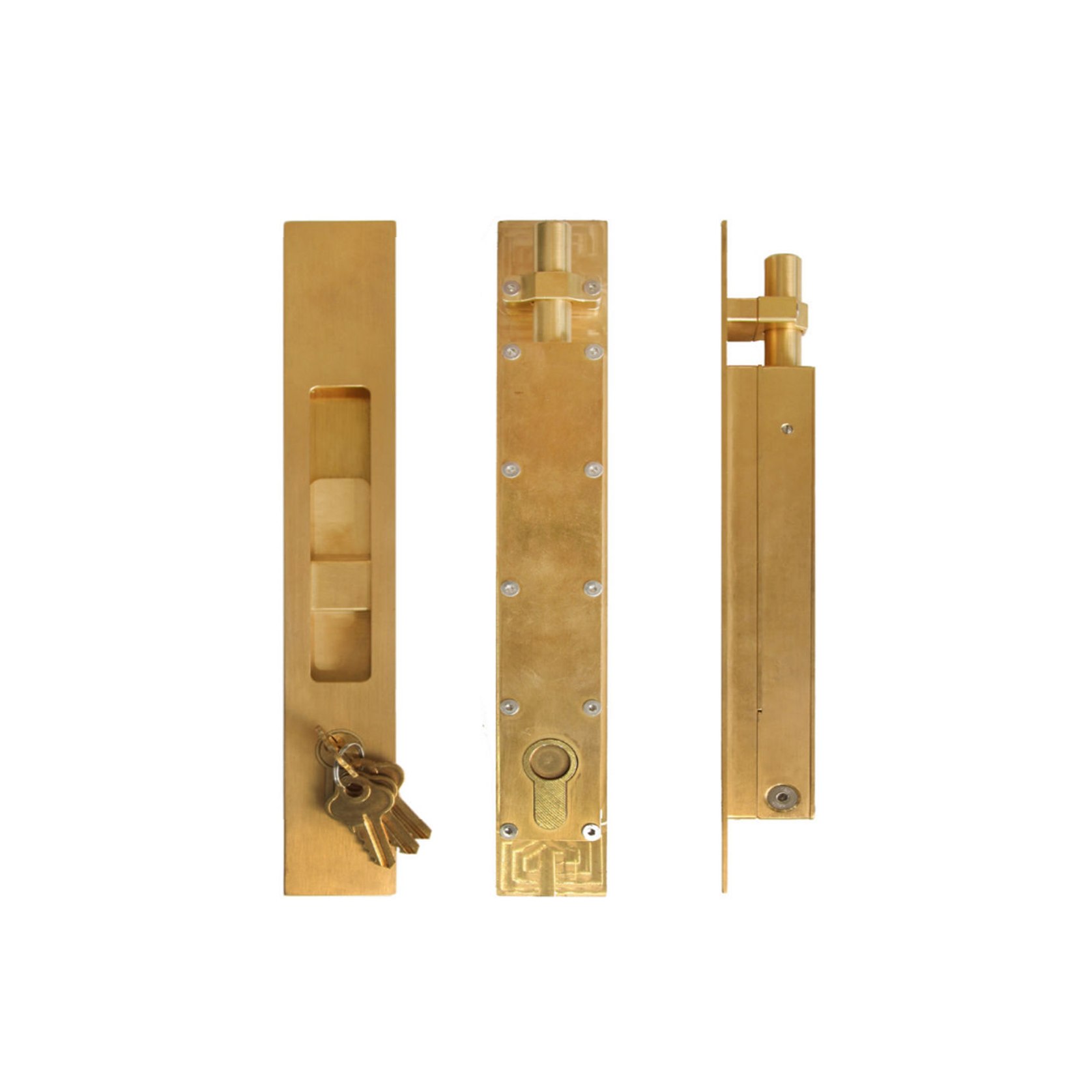 HB1830 Key Locking Flush Bolt (Round Throw) | ArchiPro AU