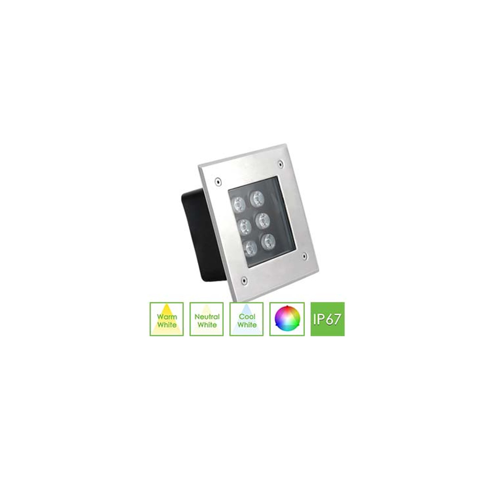6W Square Inground Uplight | ArchiPro AU