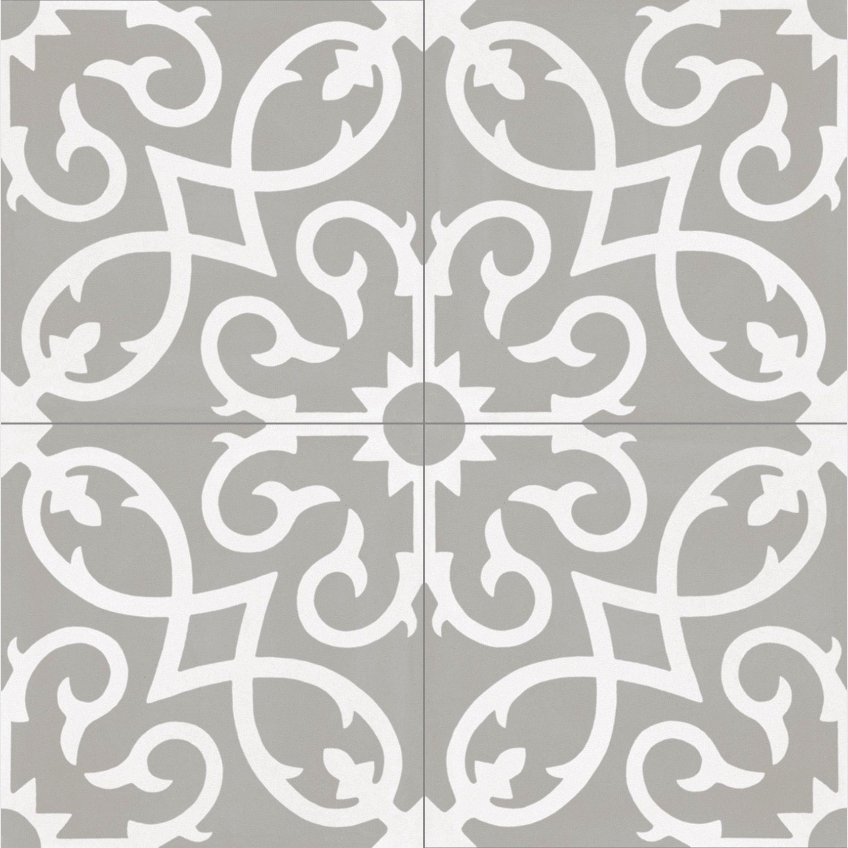 Contrasti Floral Grigio Pattern Porcelain Tile | ArchiPro AU