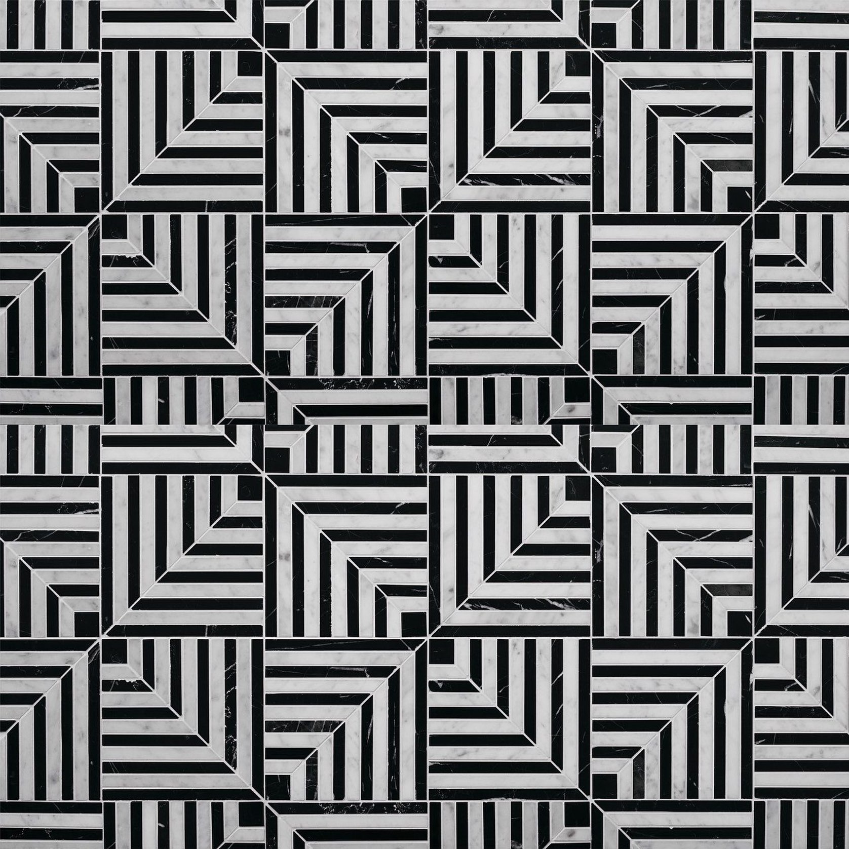 Labyrinth Gravity Carrara & Nero Marble By Steve Cordony | ArchiPro AU