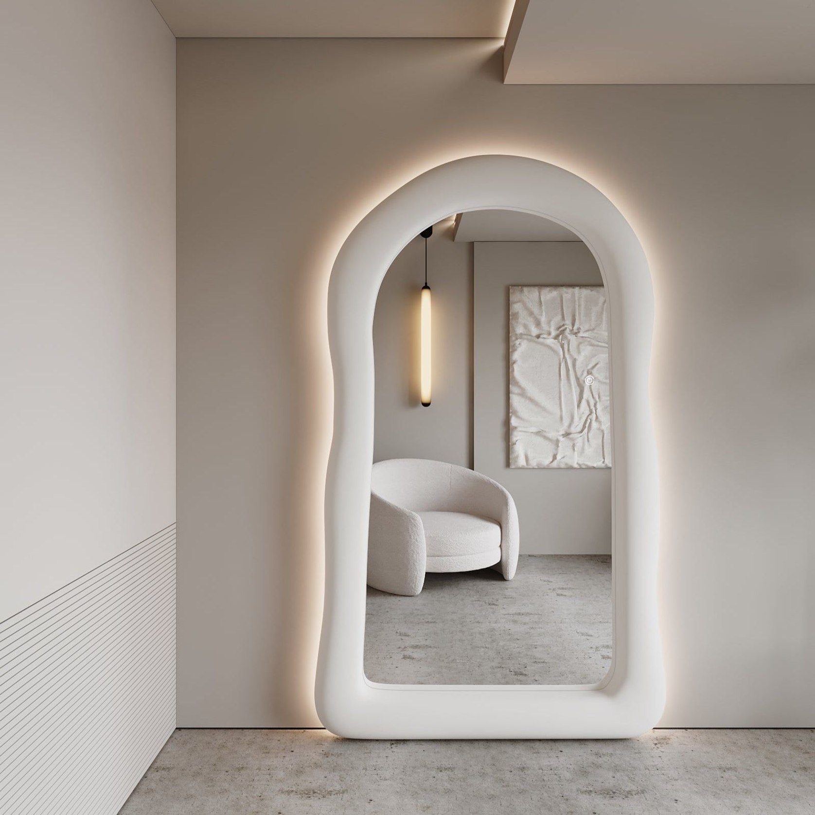Amara White Arch Mirror | 2200 x 1200 | ArchiPro AU