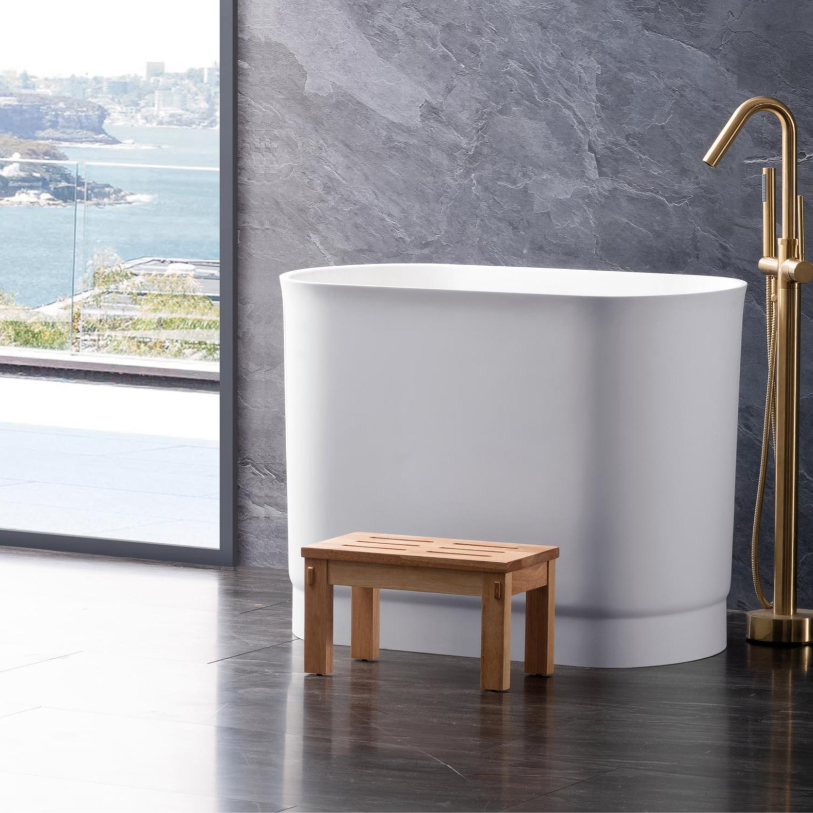 Josei Traditonal Japanese Soak Tub - 1100mm - MGF01 1100 | ArchiPro AU