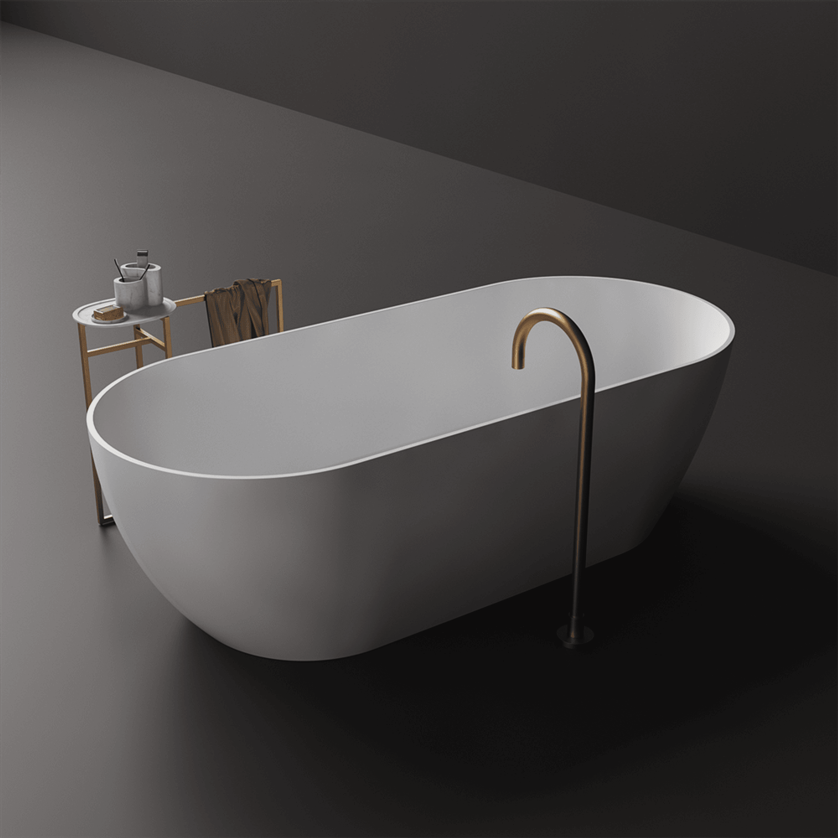 Slimline Justina Lightweight Stone Bath Various Sizes | ArchiPro AU