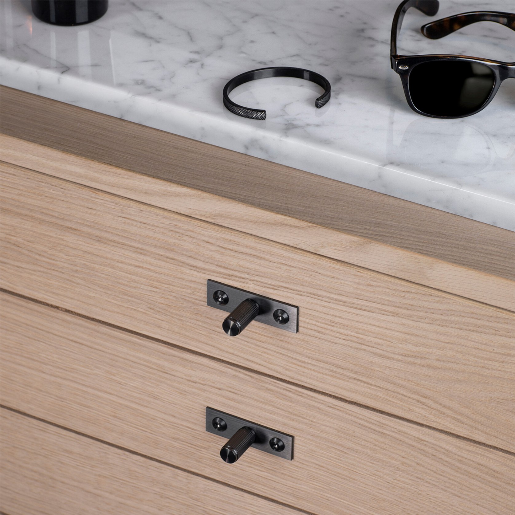 Buster and Punch Linear Furniture Knob Set with Plate | ArchiPro AU