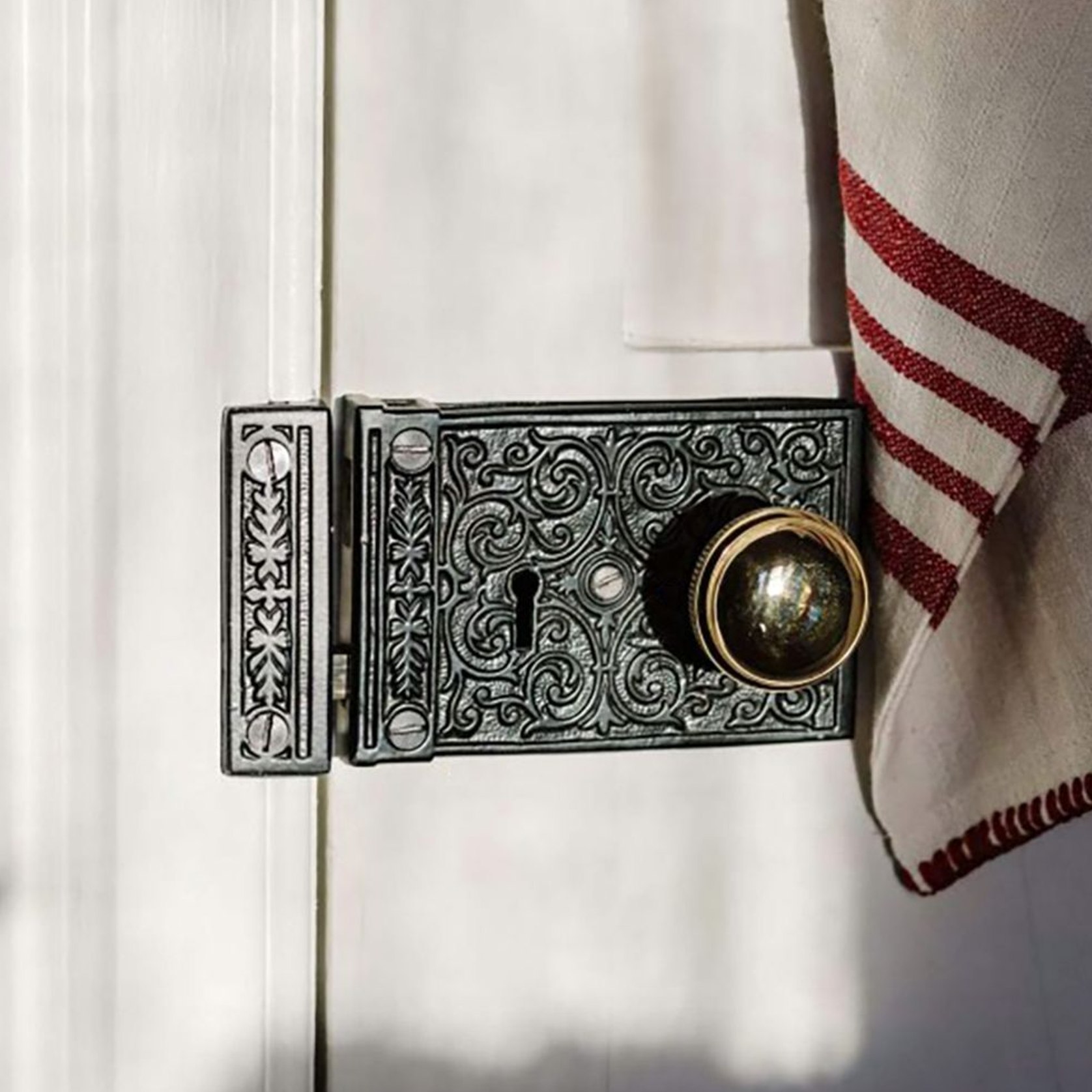 Tradco Ornate Rim Lock Matt Black | ArchiPro AU